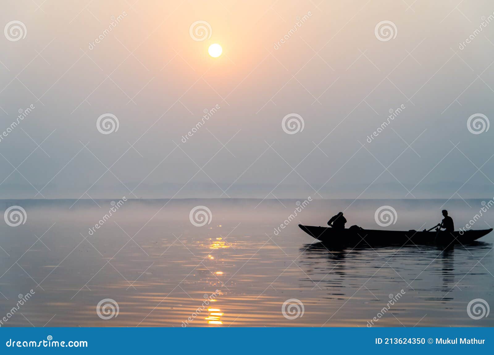 Sun Rise Time at Ganges River in Varanasi Editorial Image - Image of ...