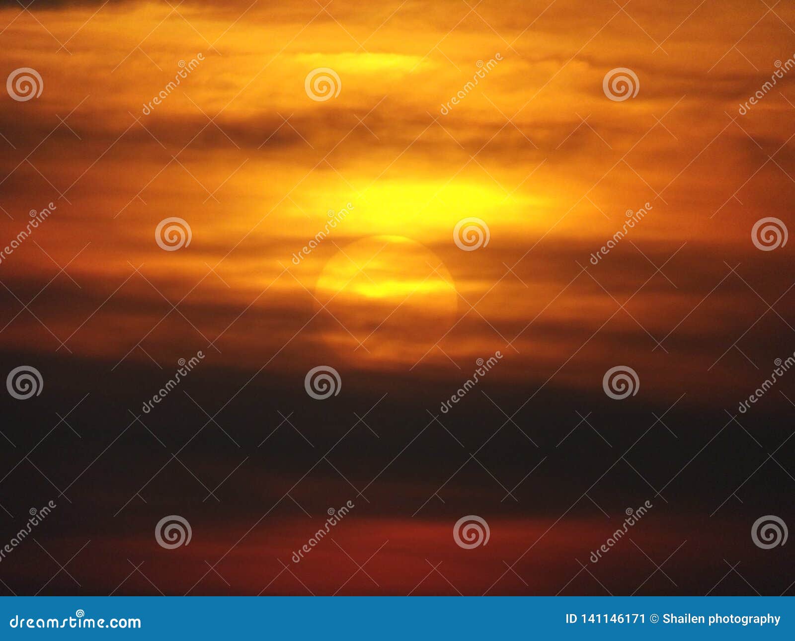 Sun Rise View in the Morning Stock Image - Image of yellow, panoramic ...