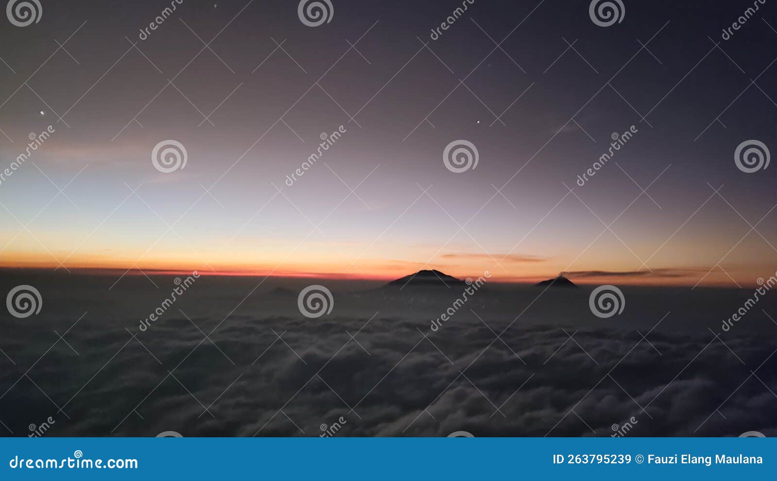 The Sun Rises Above the Clouds on the Mountain Stock Image - Image of ...