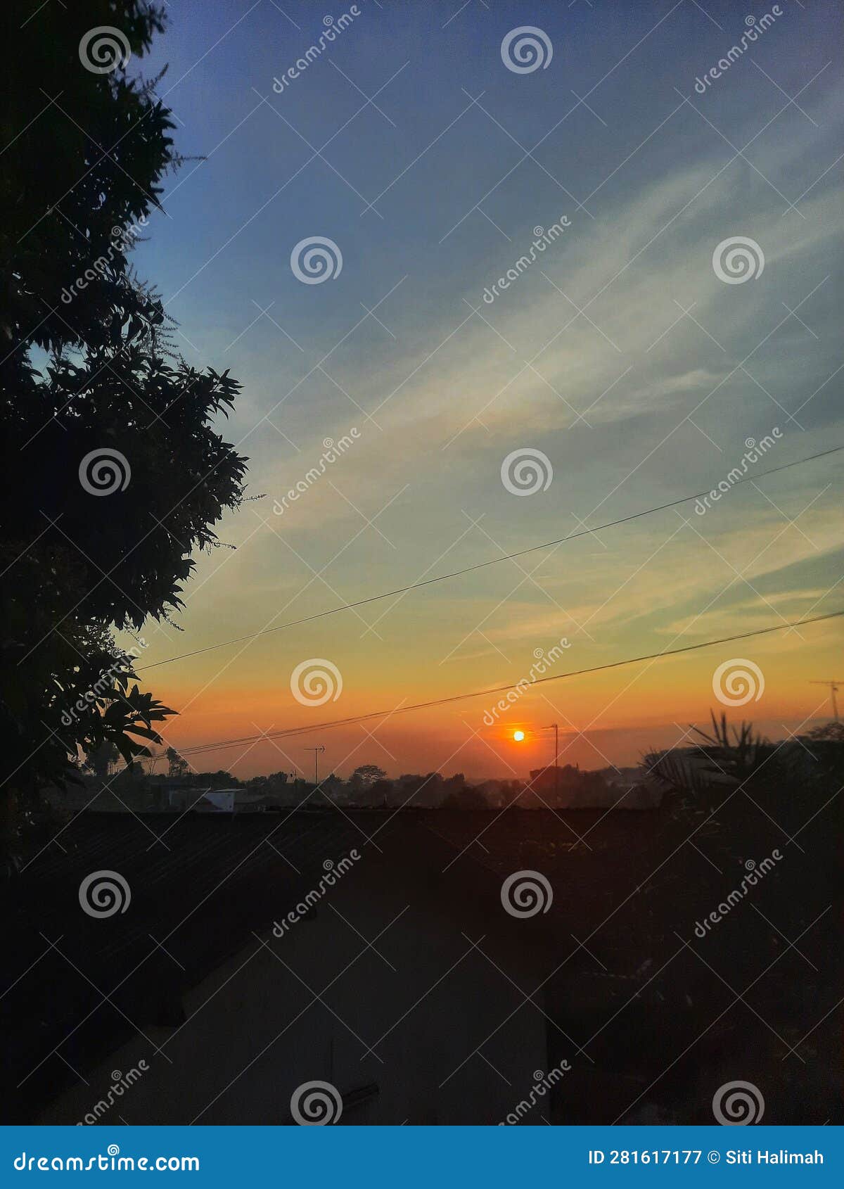 The Sun Rises from the East Stock Image - Image of east, tree: 281617177