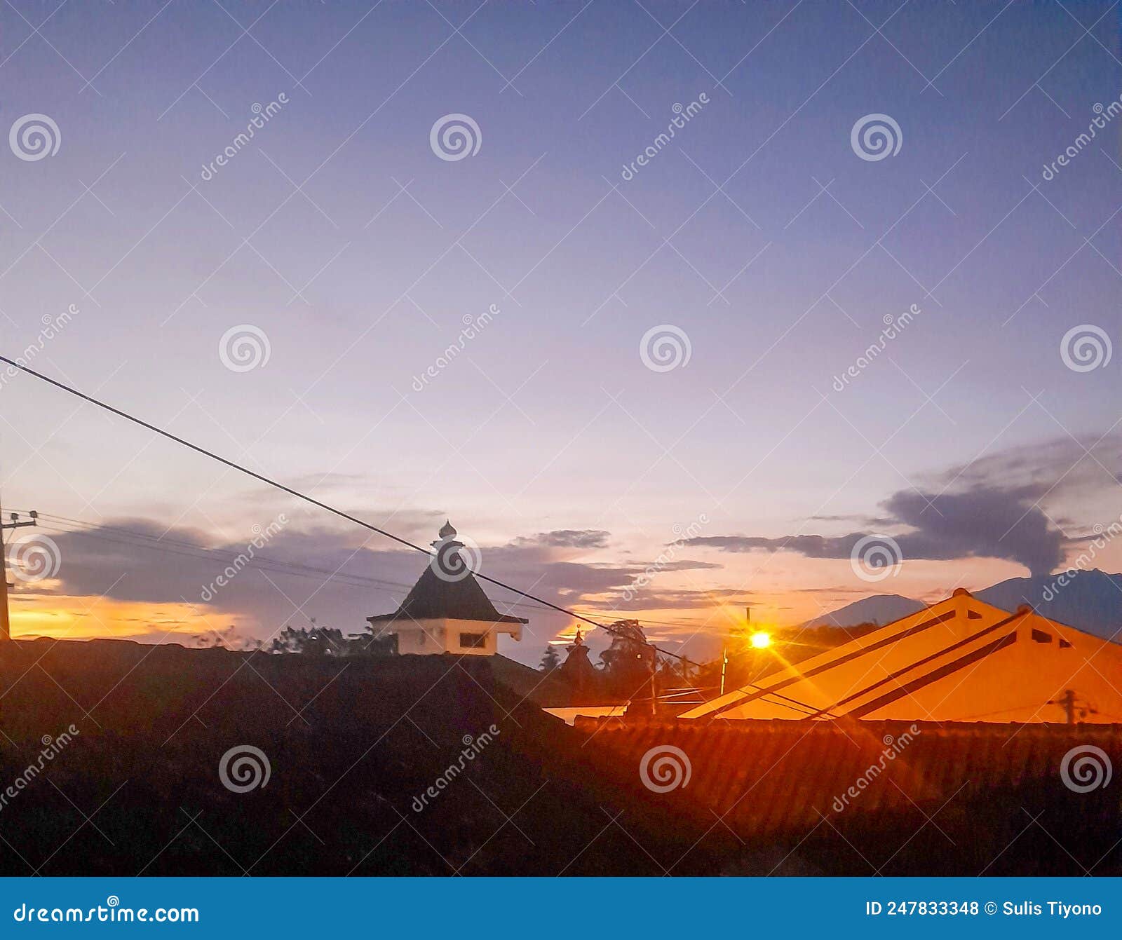 The Sun Rises on the Eastern Horizon in the Morning Stock Photo - Image ...