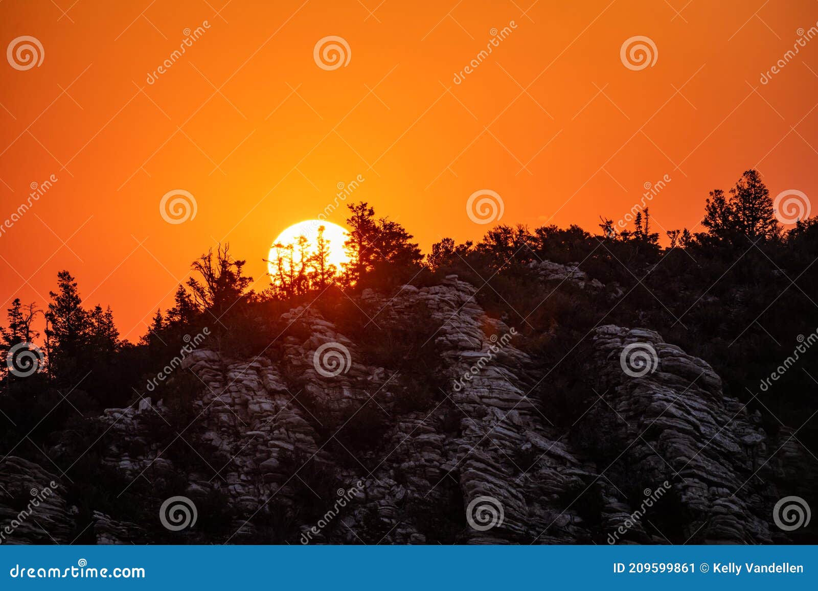 Sun Rises Over Cliffs in Great Basin National Park Stock Image - Image ...