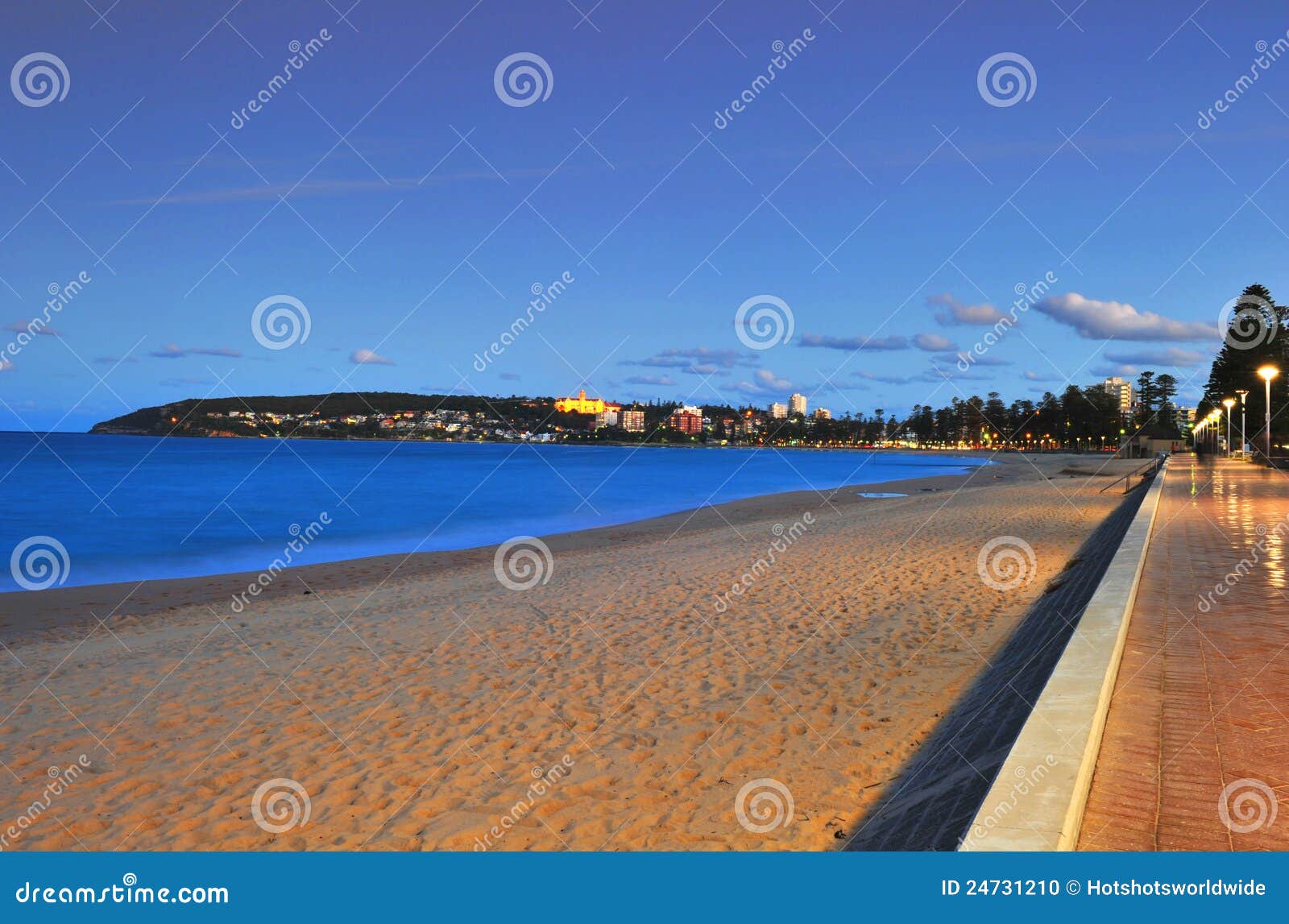 Sun Rises Over Manly Beach, Sydney, Australia Stock Photo - Image of ...