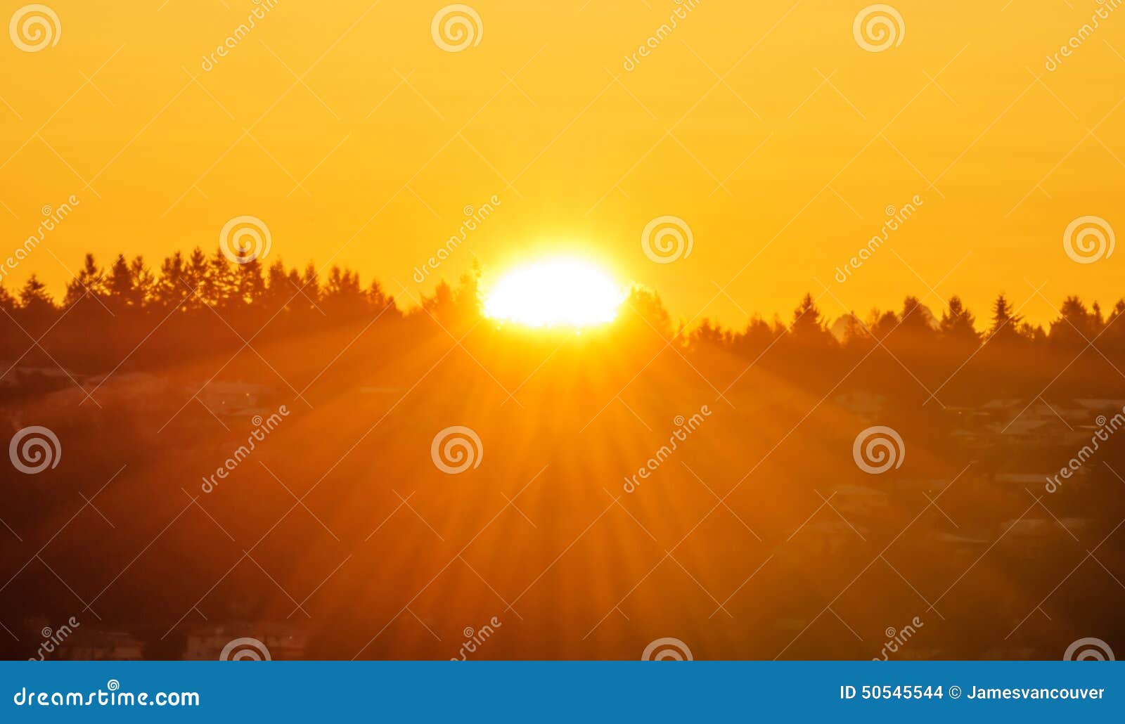 The Sun Rises in a Winter Morning Stock Photo - Image of house ...