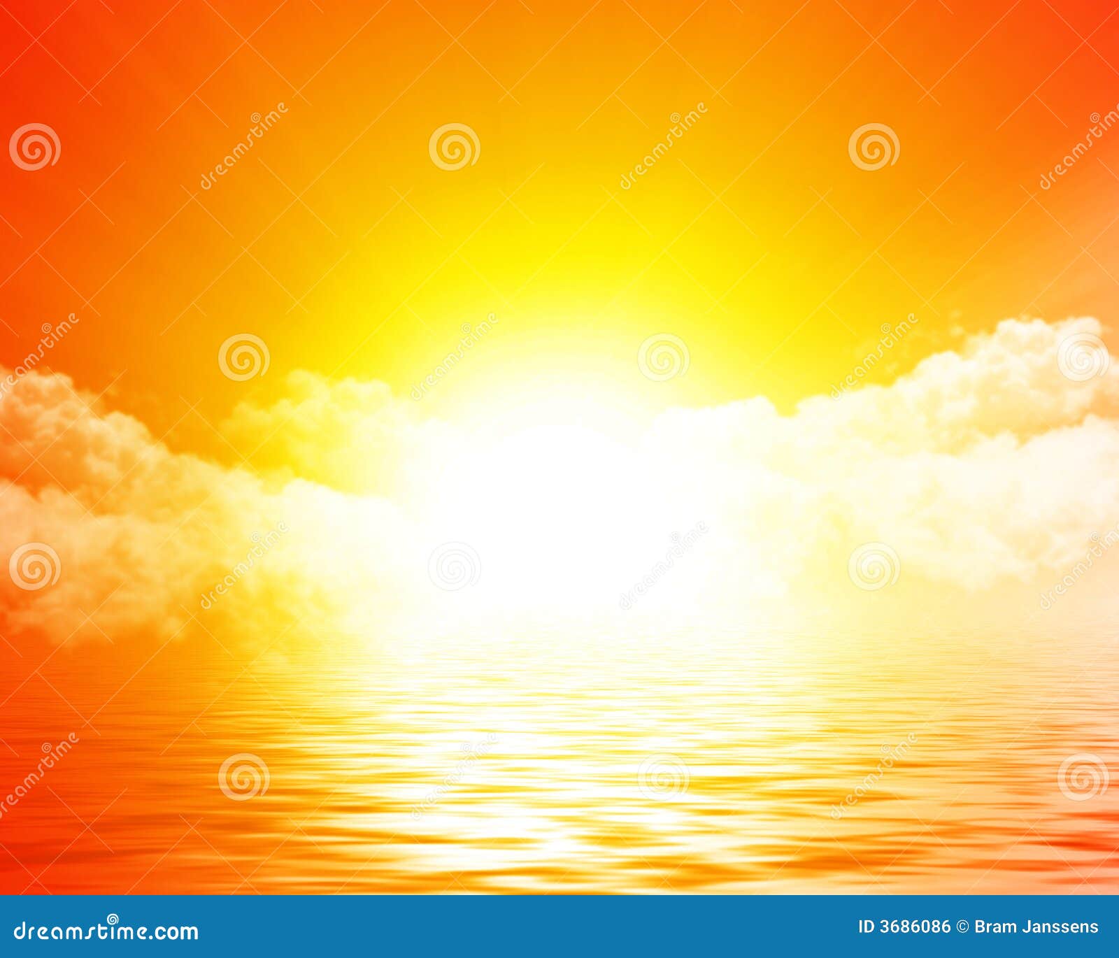 Sun rising stock illustration. Illustration of ripple - 3686086