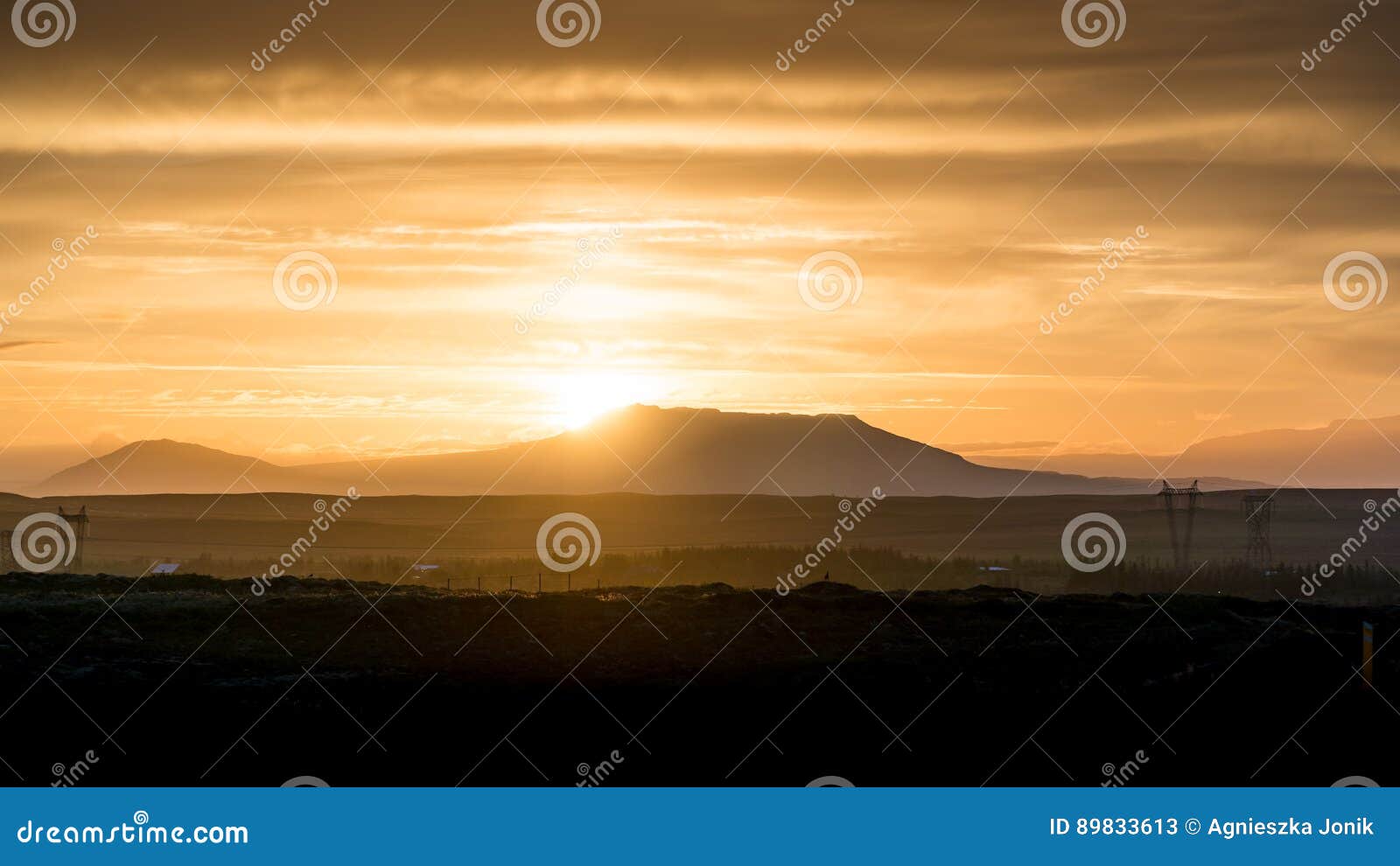 Sun Rising Behind a Mountain Stock Image - Image of road, travel: 89833613