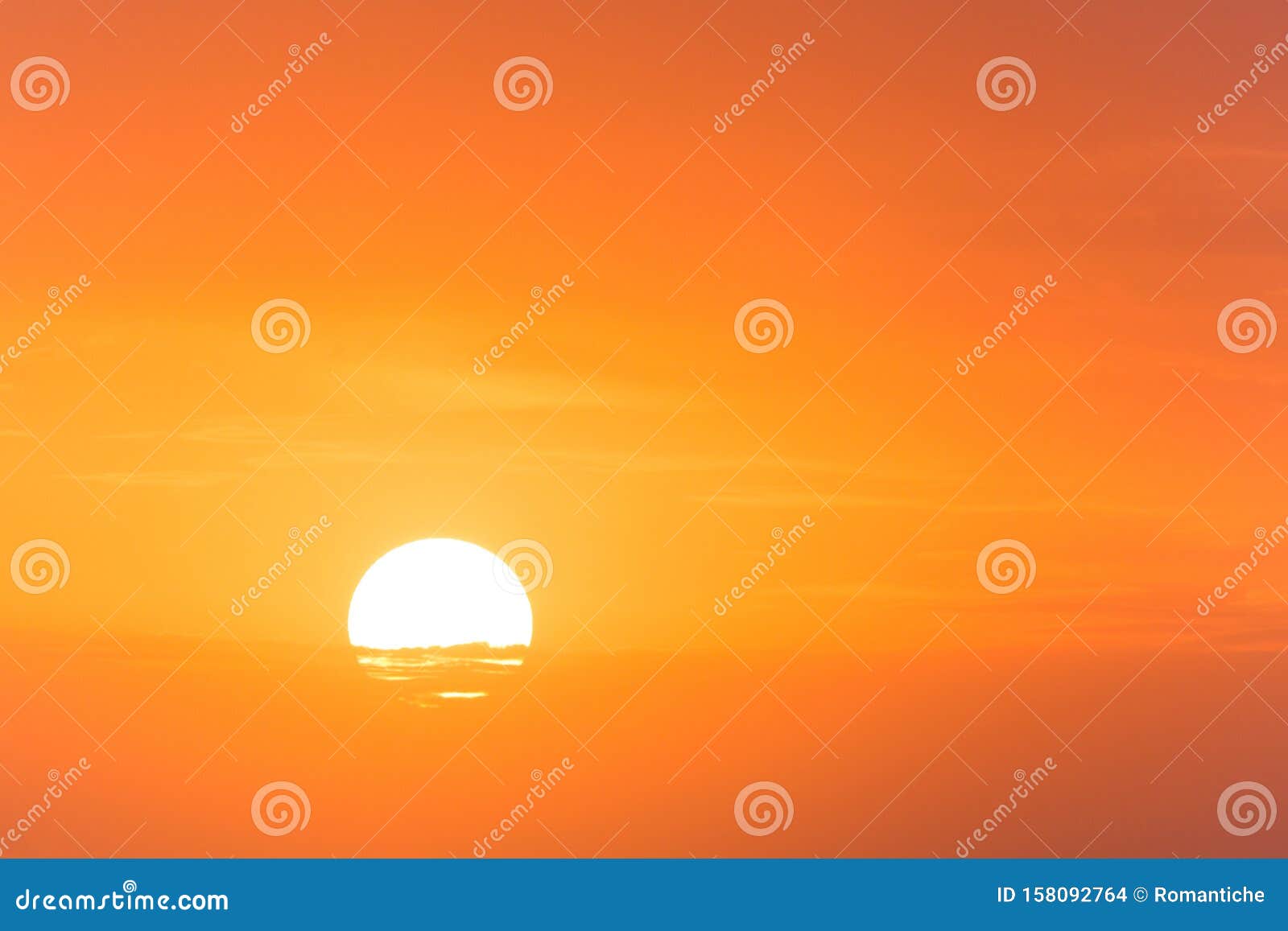 Sun Rising Behind Slight Clouds Stock Photo - Image of natural ...