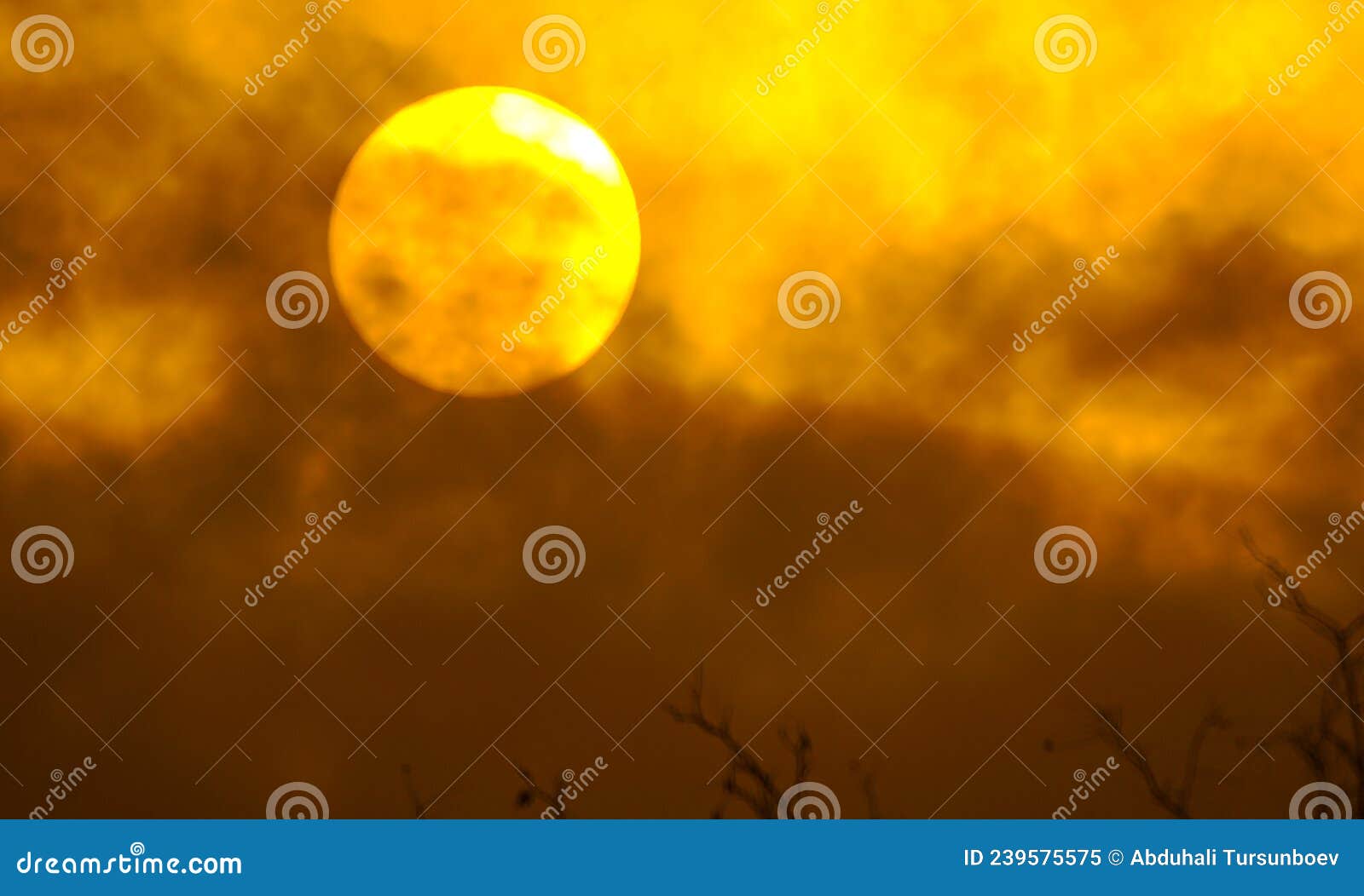 The Sun Rising through the Clouds Stock Image - Image of landscape ...