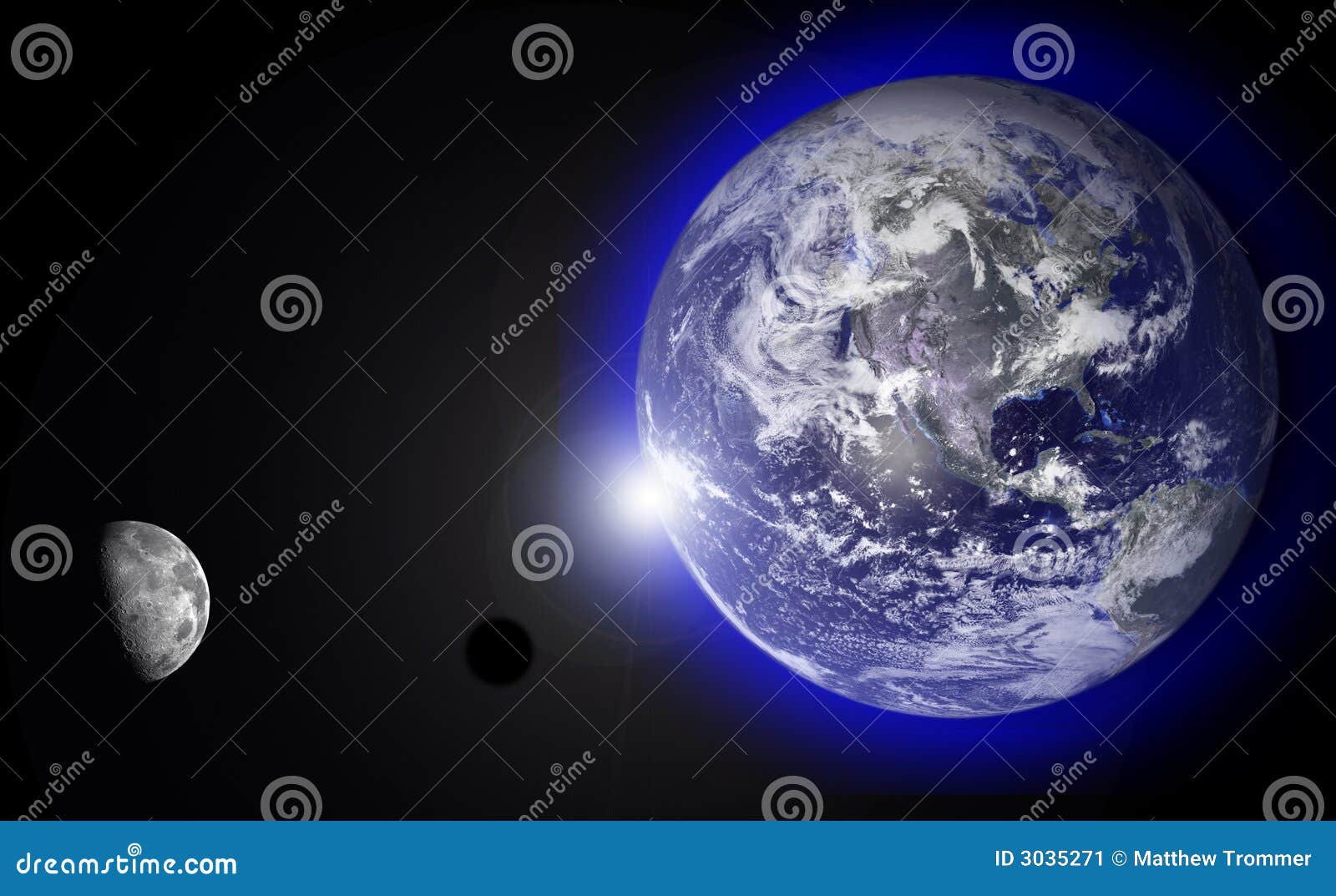 Sun Rising with Moon stock image. Image of change, global - 3035271