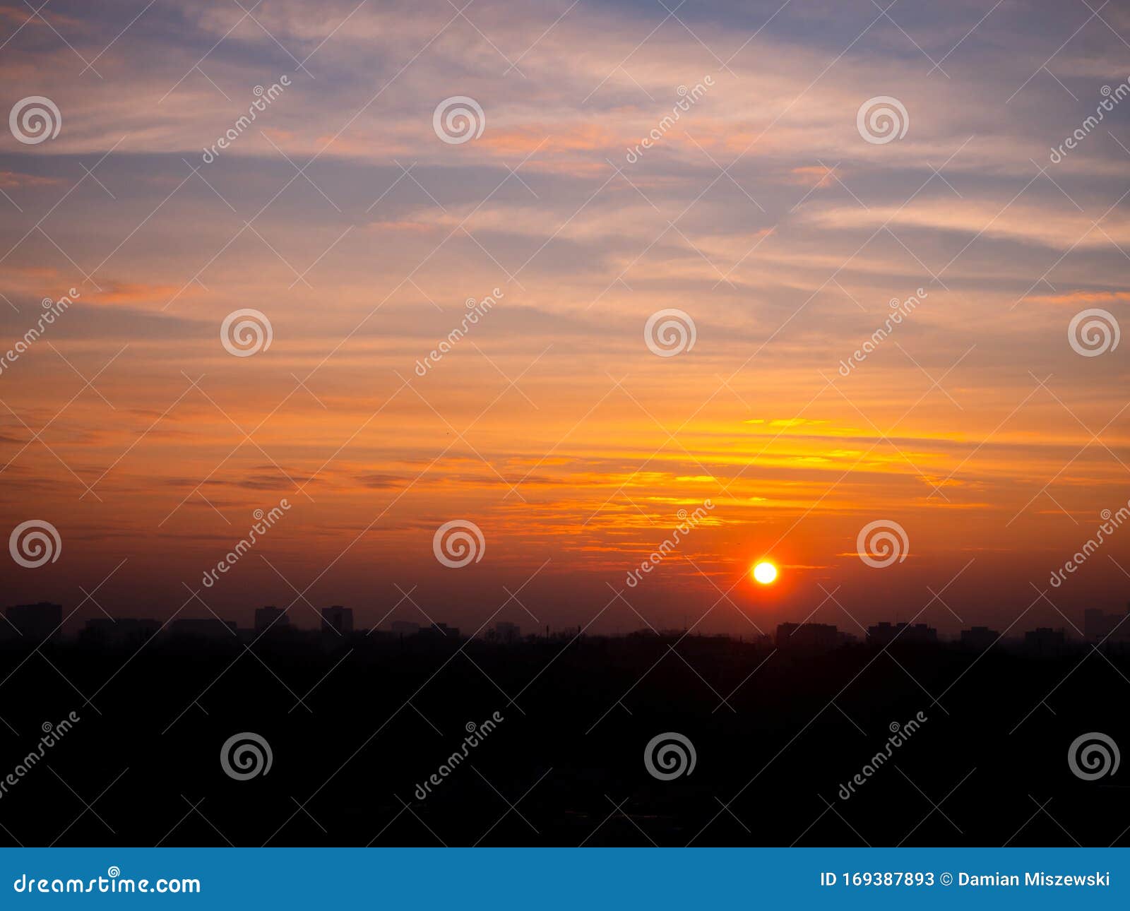 The Sun Rising Over the City Stock Image - Image of east, rising: 169387893