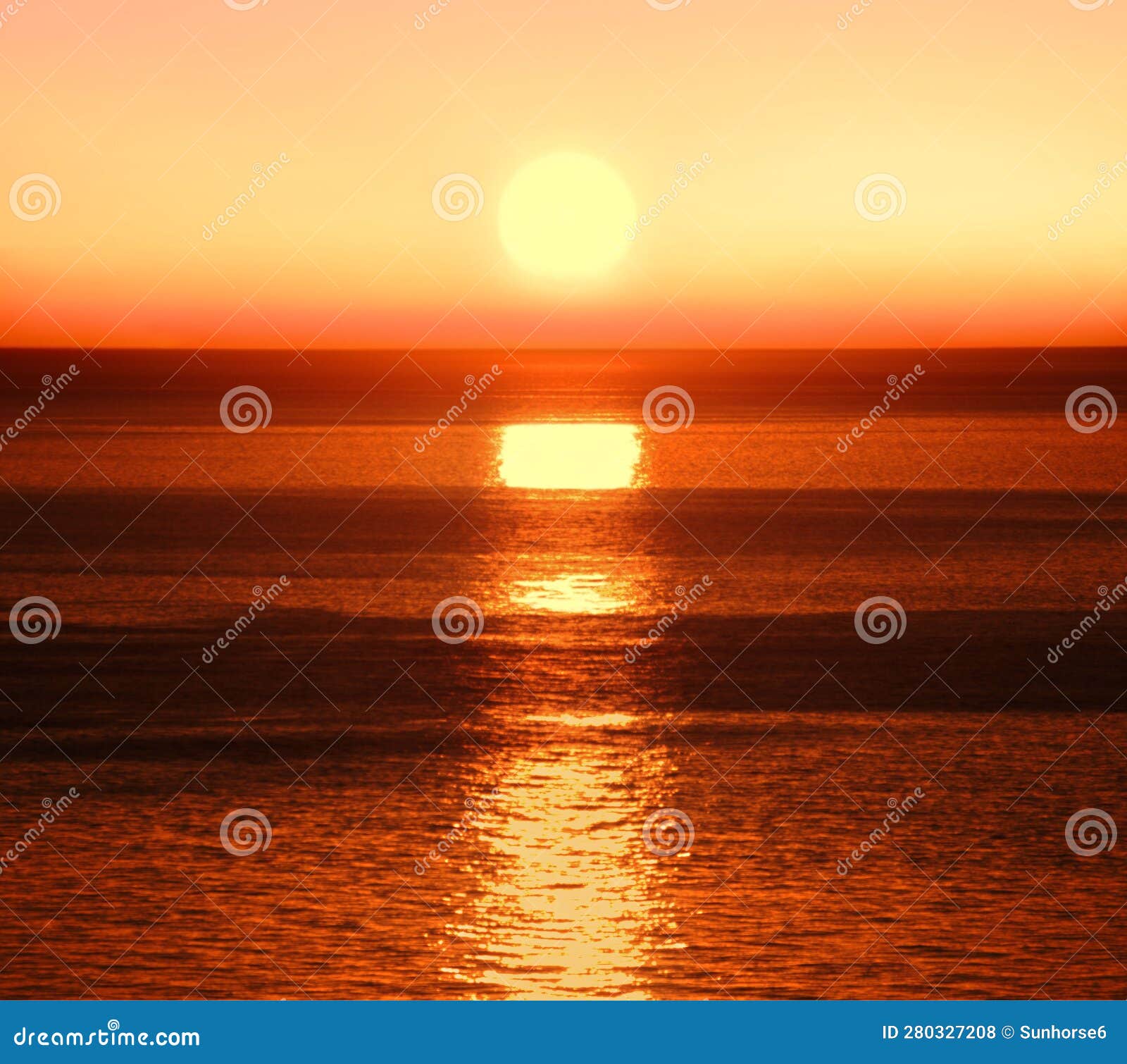 Sun Rising Over a Colorful Ocean Stock Photo - Image of rising, warm ...