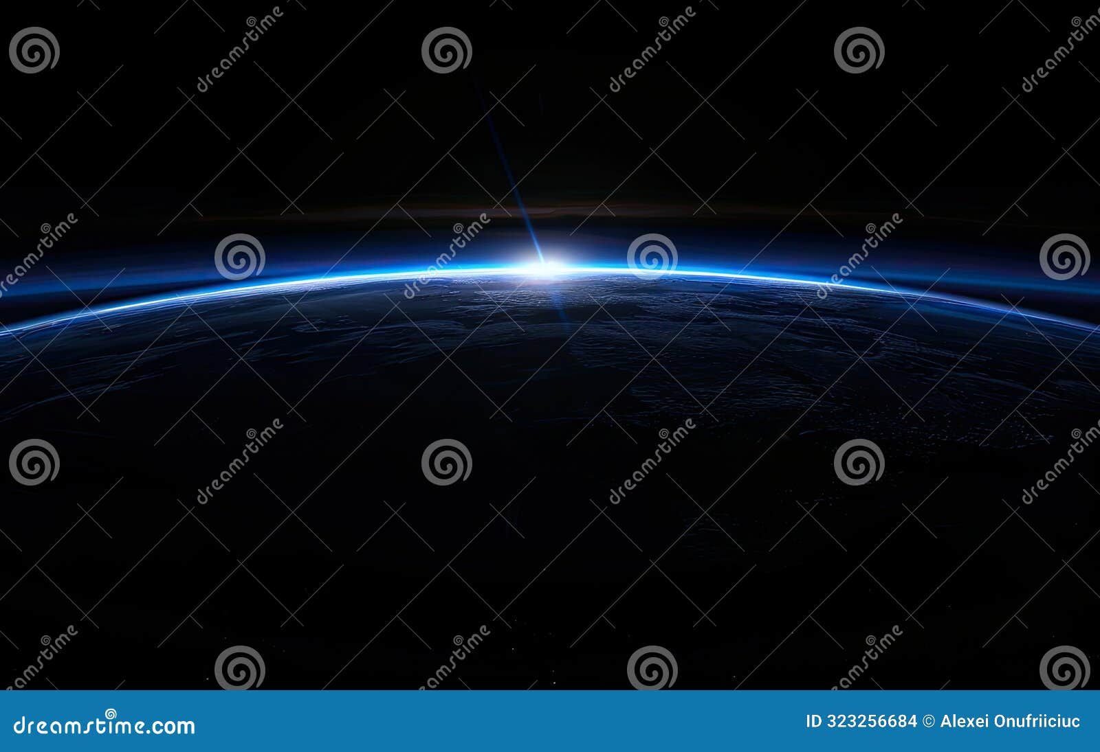 The Sun is Rising Over the Planet Earth in Outer Space Stock Photo ...