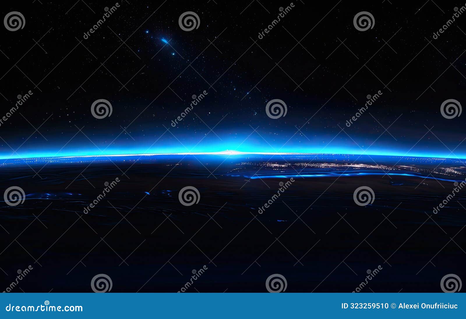 The Sun is Rising Over the Planet Earth in Outer Space Stock Photo ...