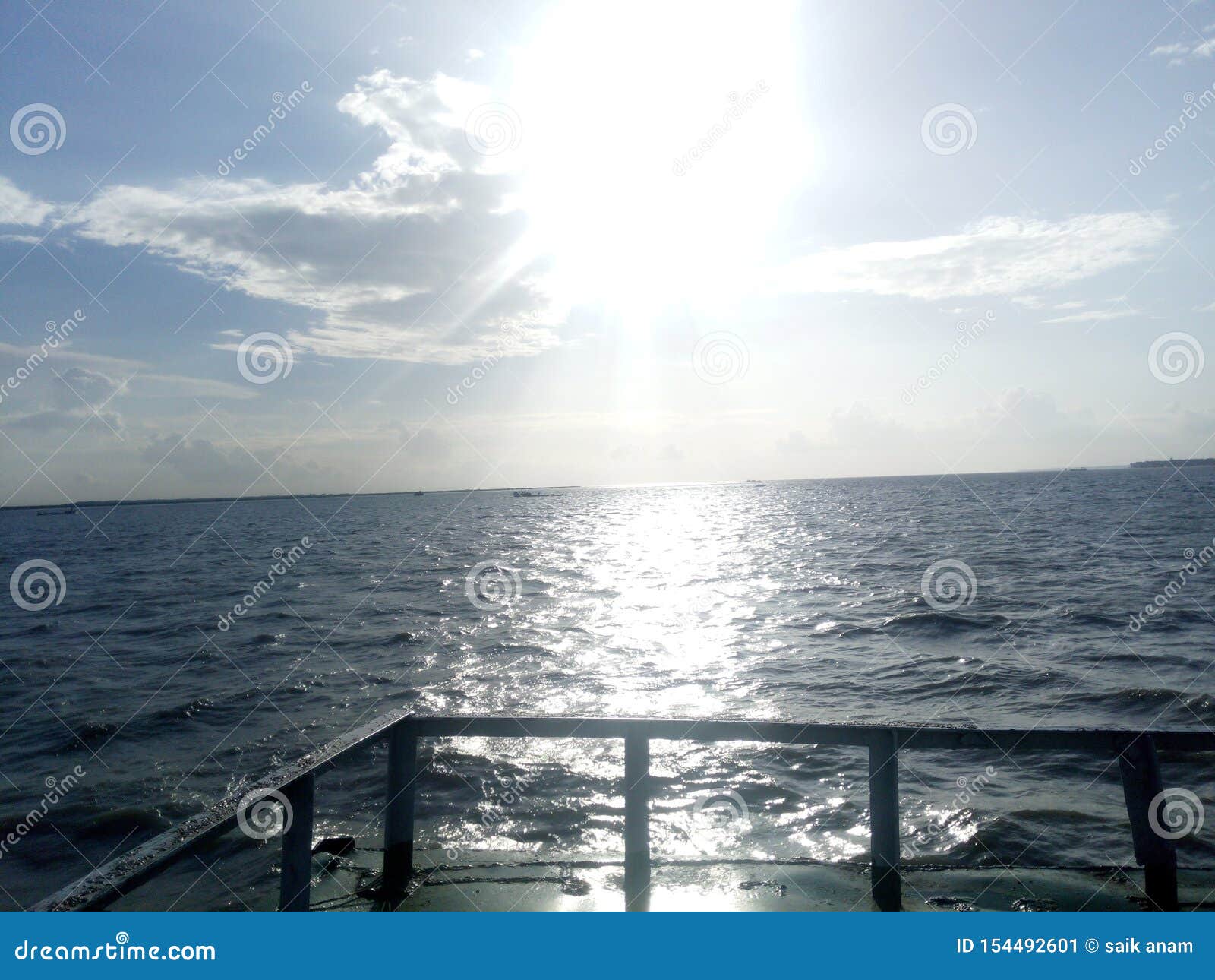 Sun on river stock image. Image of water, boatview, river - 154492601