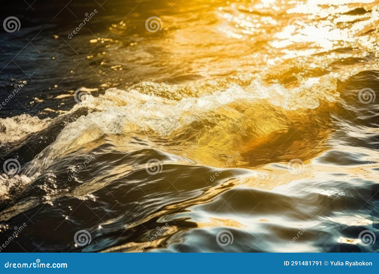 Sun River Shine Water. Generate Ai Stock Image - Image of scene ...