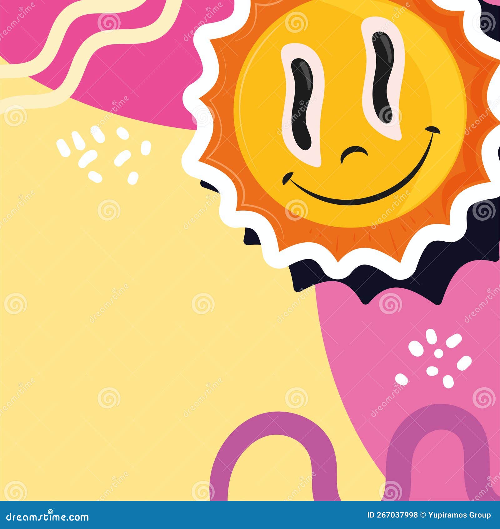 Sun 90s modern stock vector. Illustration of sunny, retro - 267037998