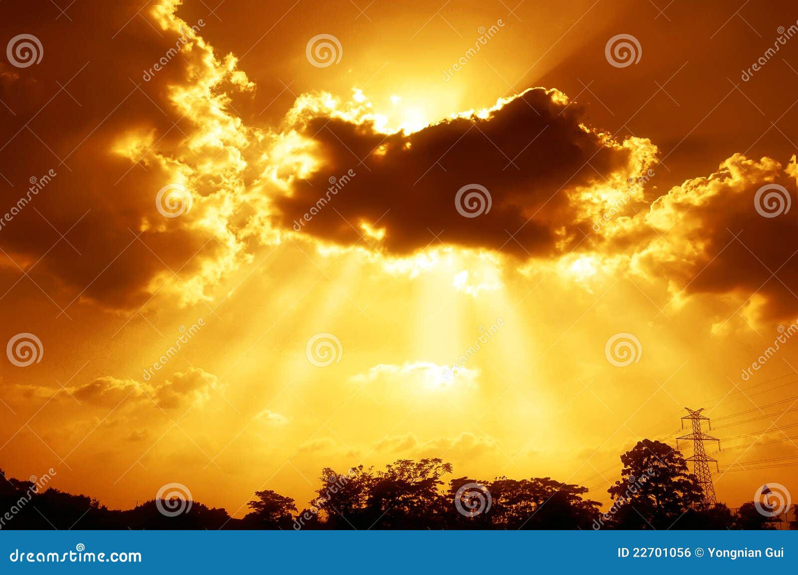 The sun s rays stock photo. Image of glow, dramatic, heaven - 22701056