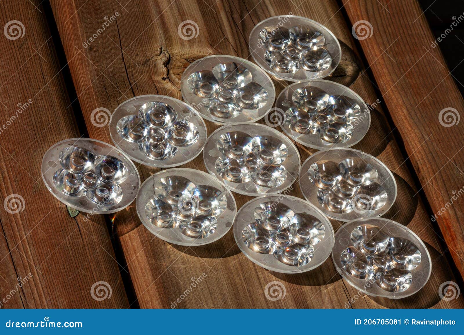 Sun`s Rays Being Reflected by the Lenses Inside the Reflector Stock ...