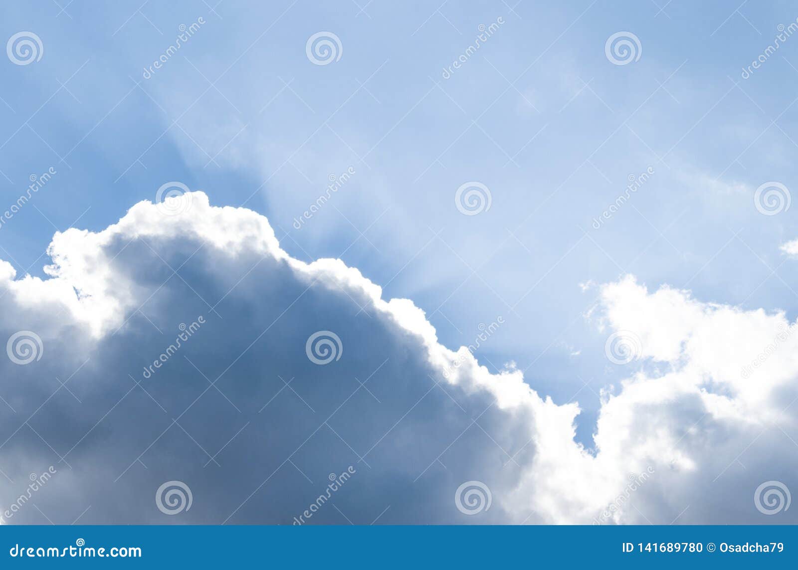 The Sun`s Rays Come Out of the Clouds Stock Photo - Image of ...