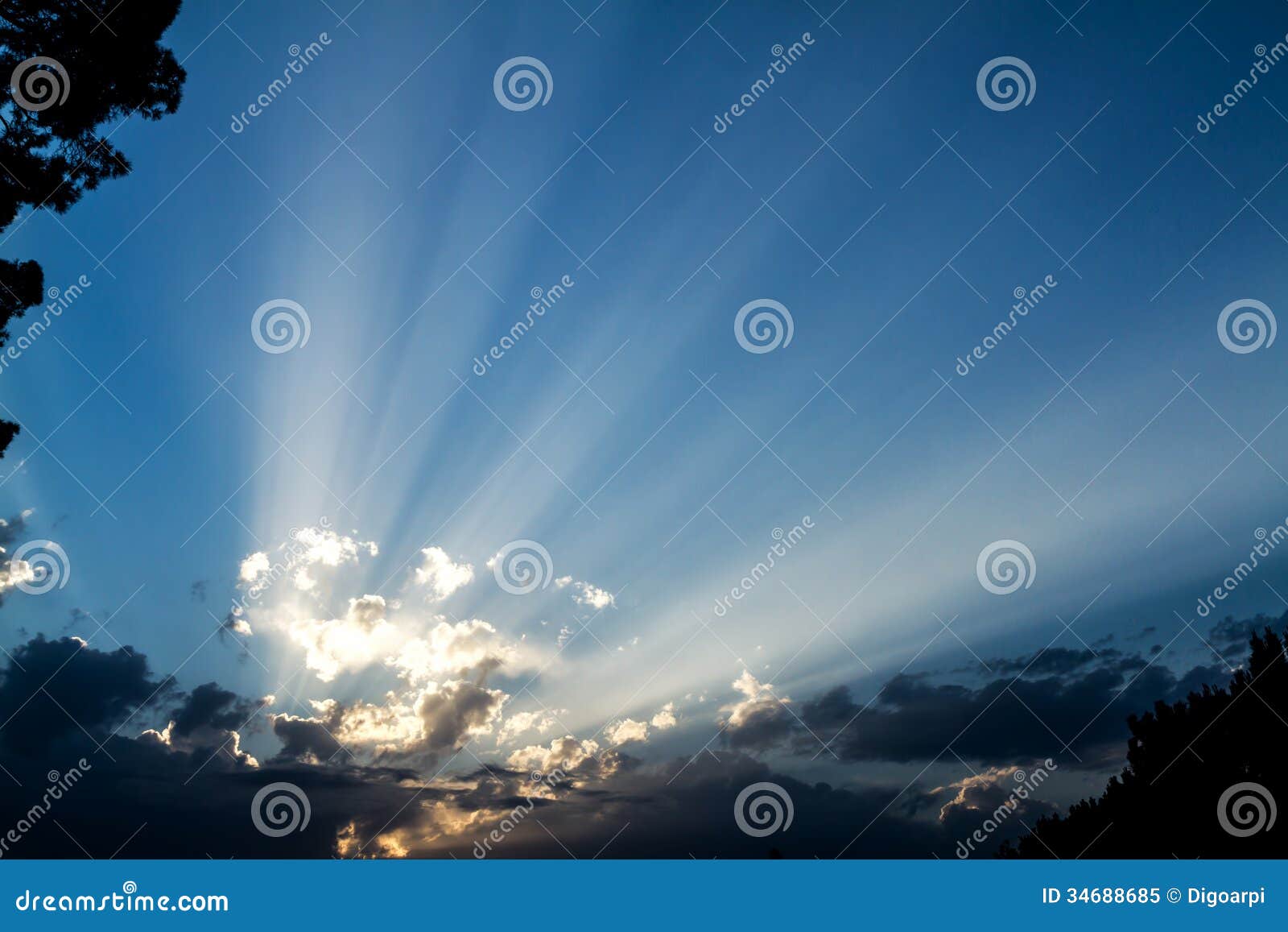 Sun s rays stock image. Image of sunrise, sunset, weather - 34688685