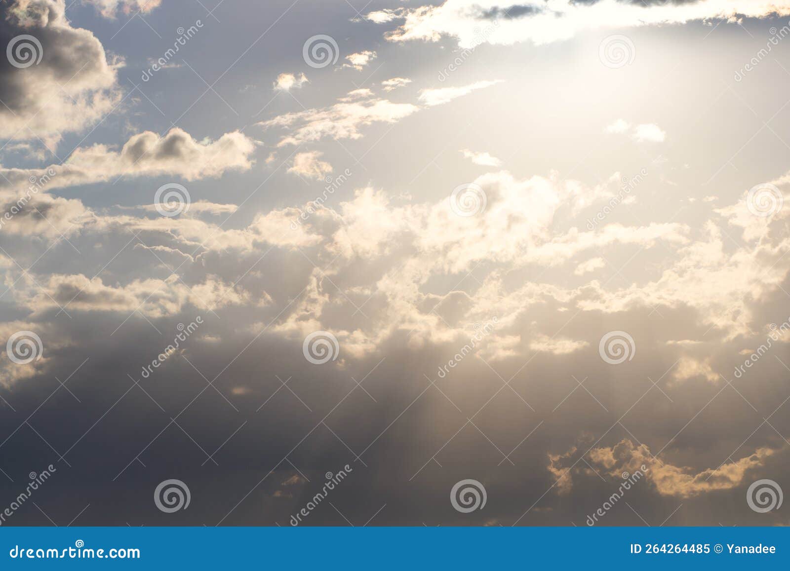 The Sun`s Rays Pass through the Clouds Stock Image - Image of skyline ...
