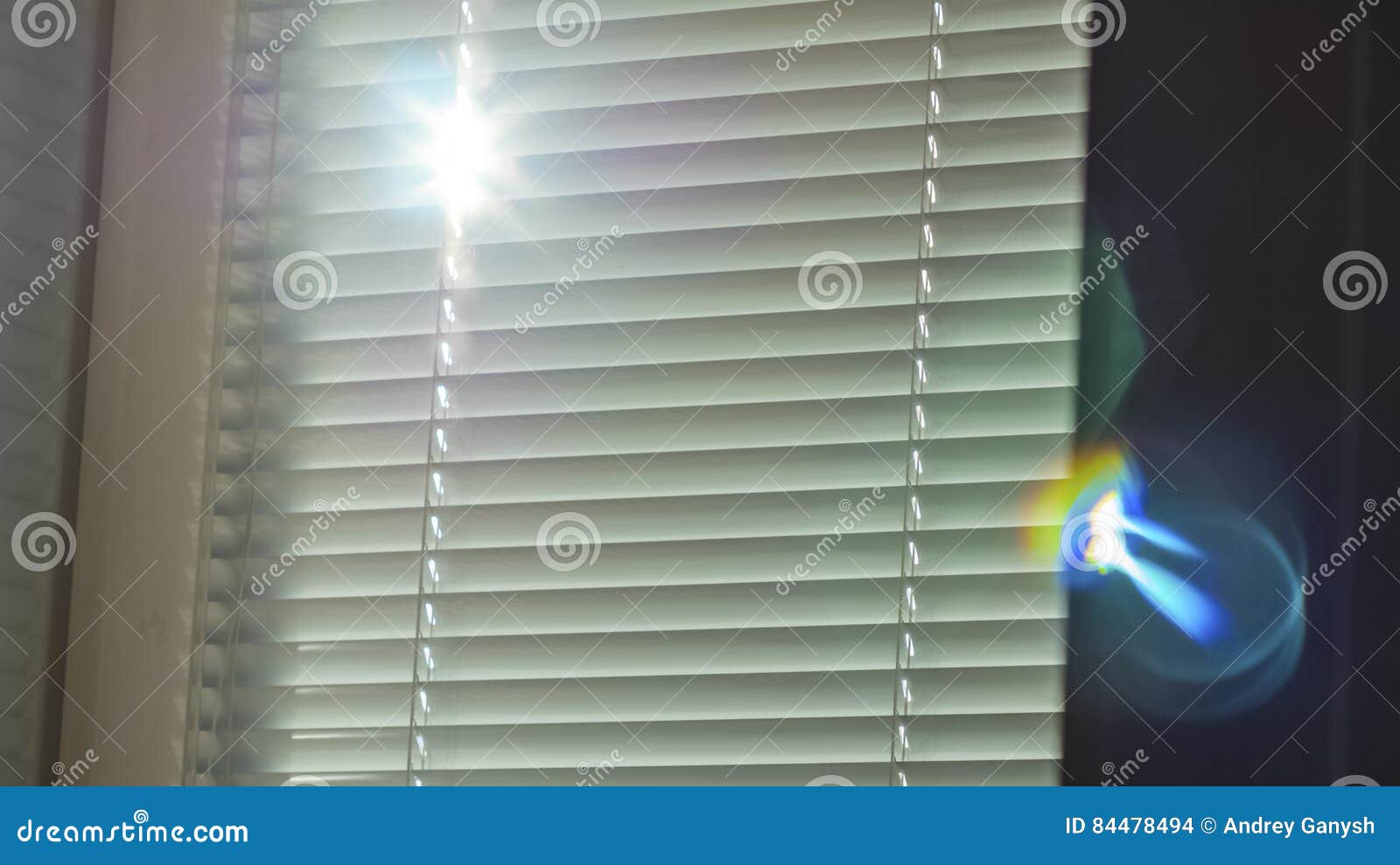 The Sun`s Rays Shining through Blinds Stock Photo - Image of curtain ...