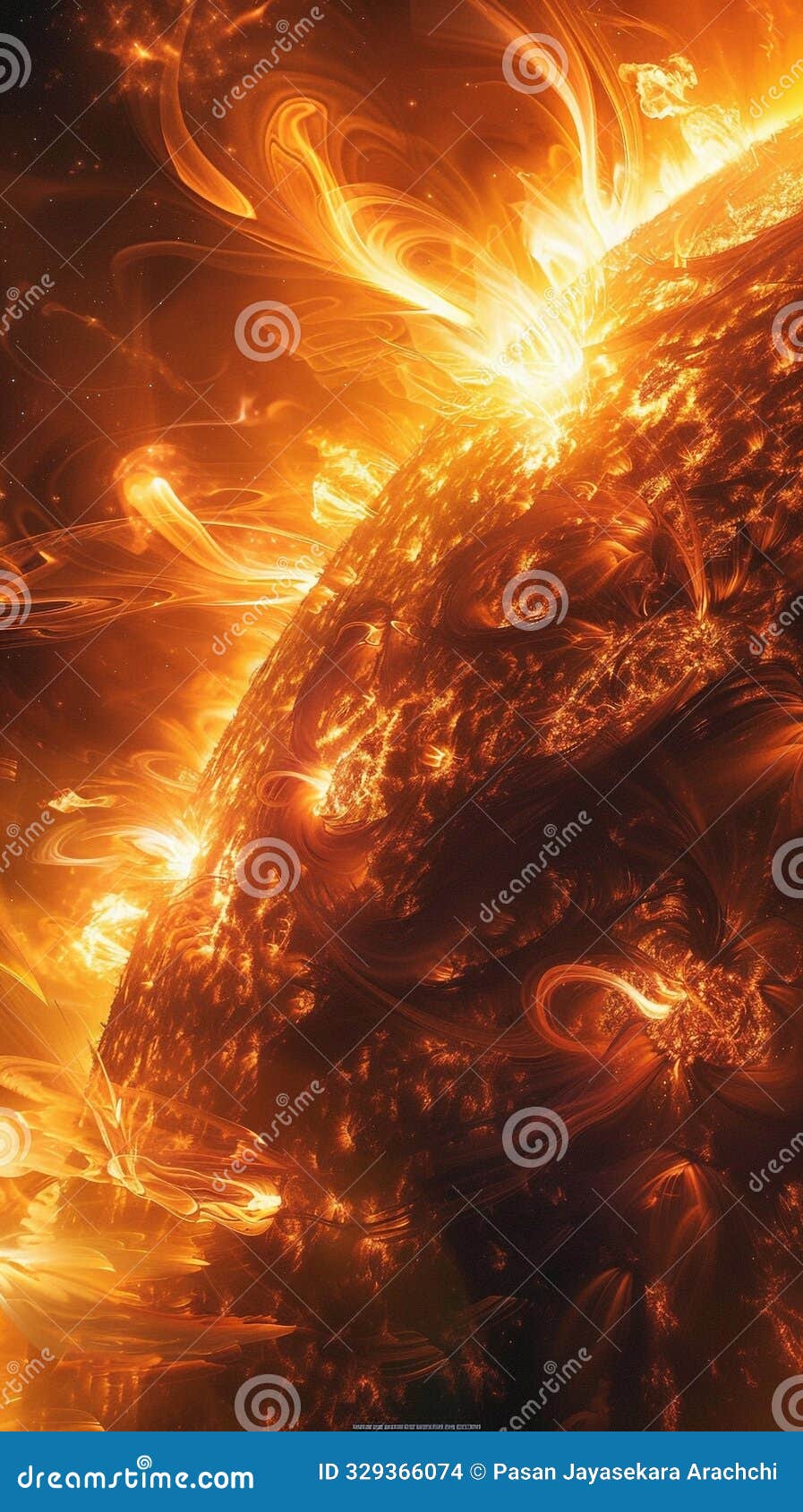 Sun S Surface Erupting with Solar Flares Stock Illustration ...