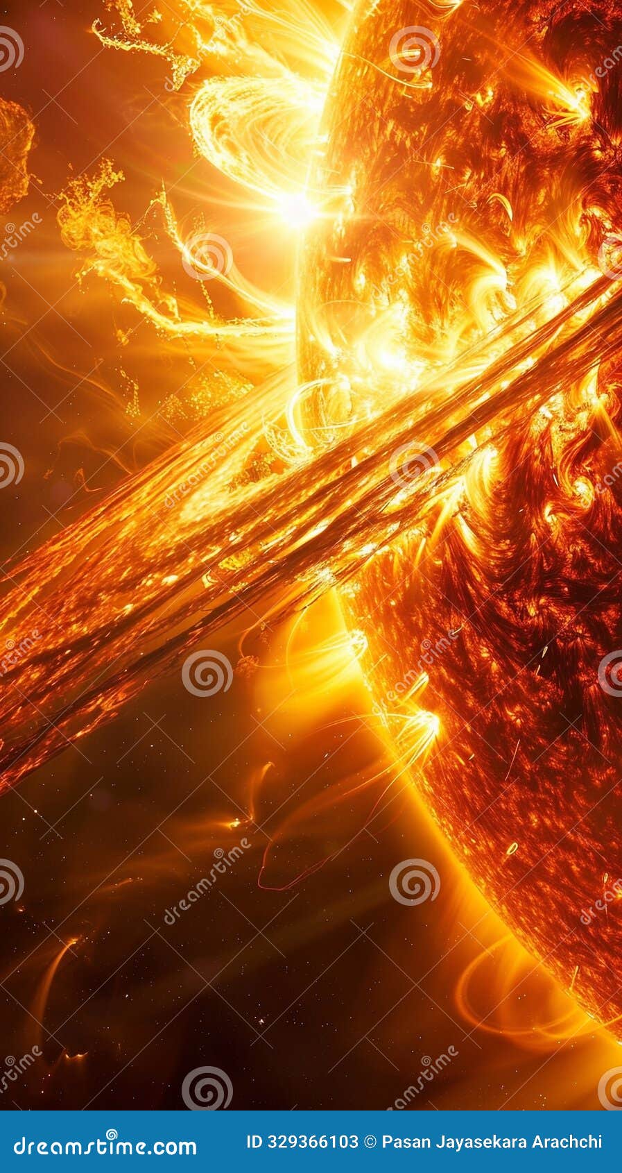 Sun S Surface Erupting with Solar Flares Stock Illustration ...