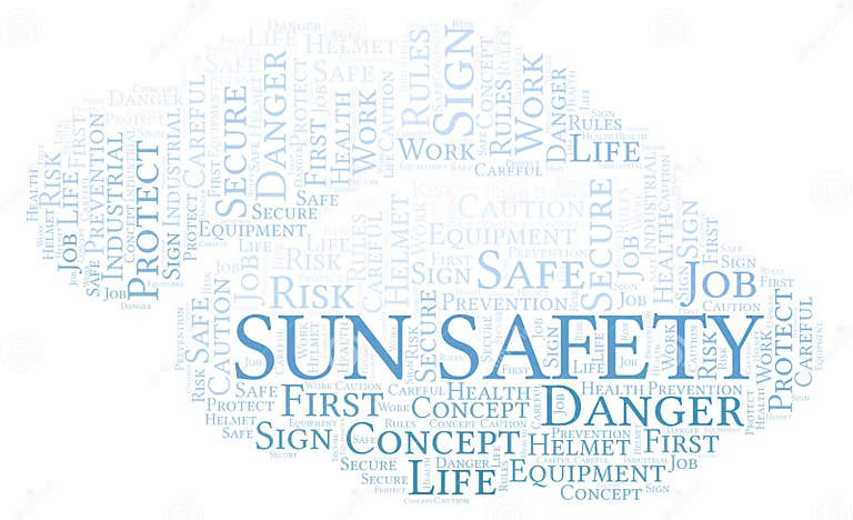 Sun Safety word cloud. stock illustration. Illustration of wordcloud ...