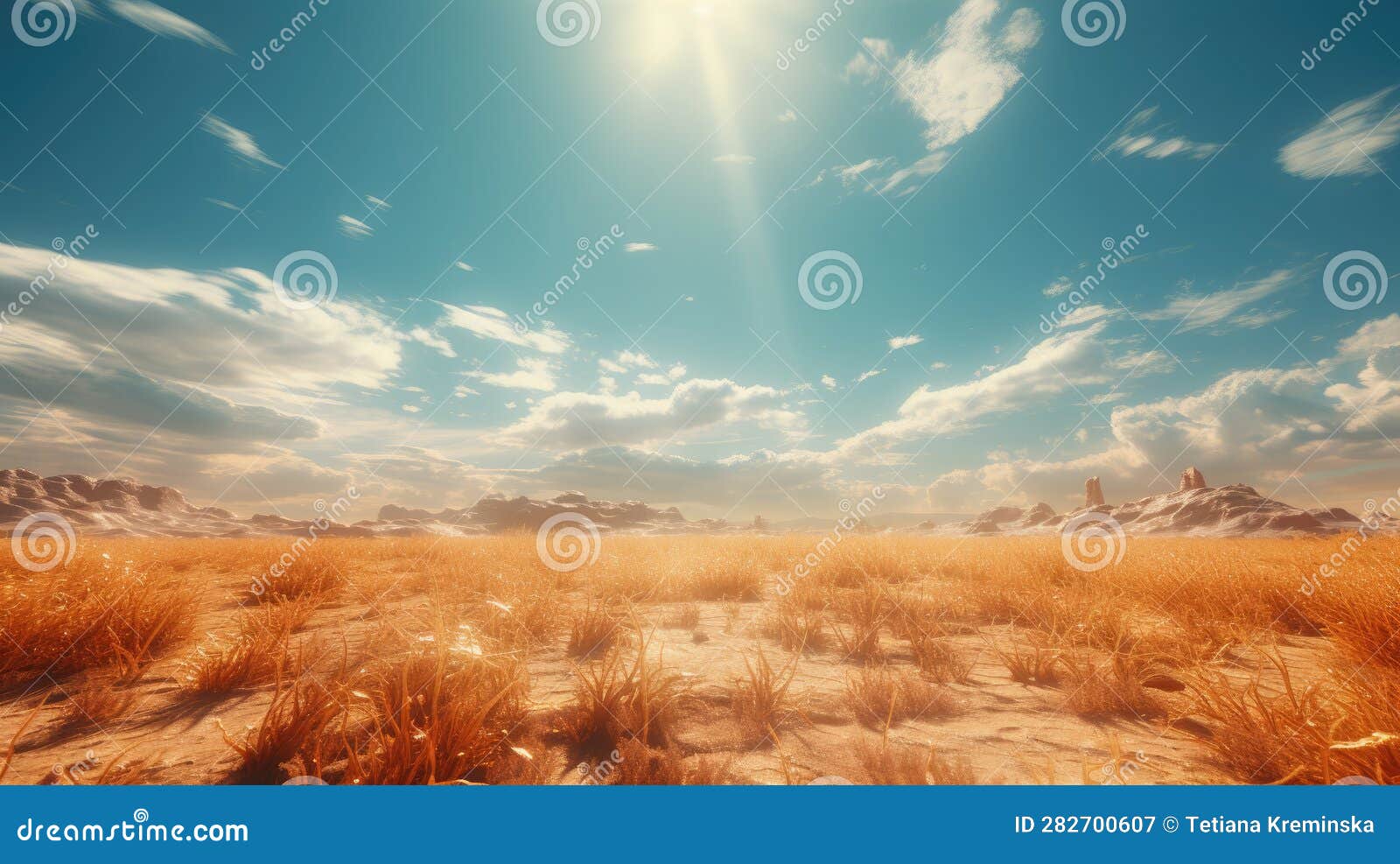 Sun-scorched Land. Extreme Heat Stock Illustration - Illustration of ...