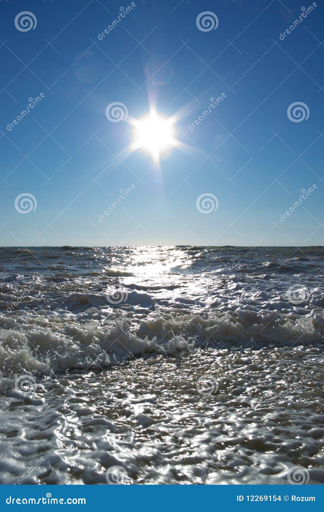 Sun on the sea stock photo. Image of season, coast, ocean - 12269154