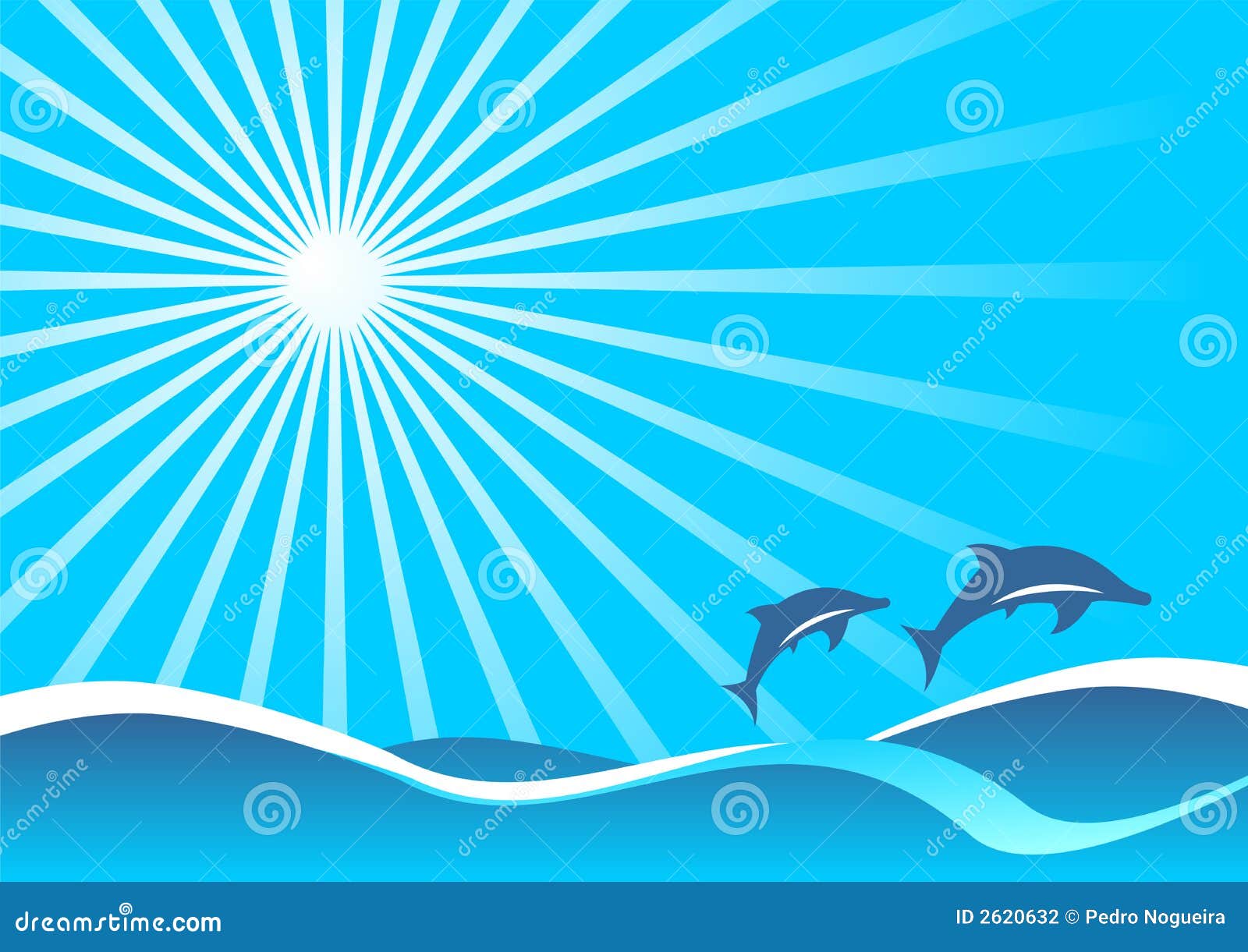 Sun and sea stock vector. Illustration of drops, abstract - 2620632