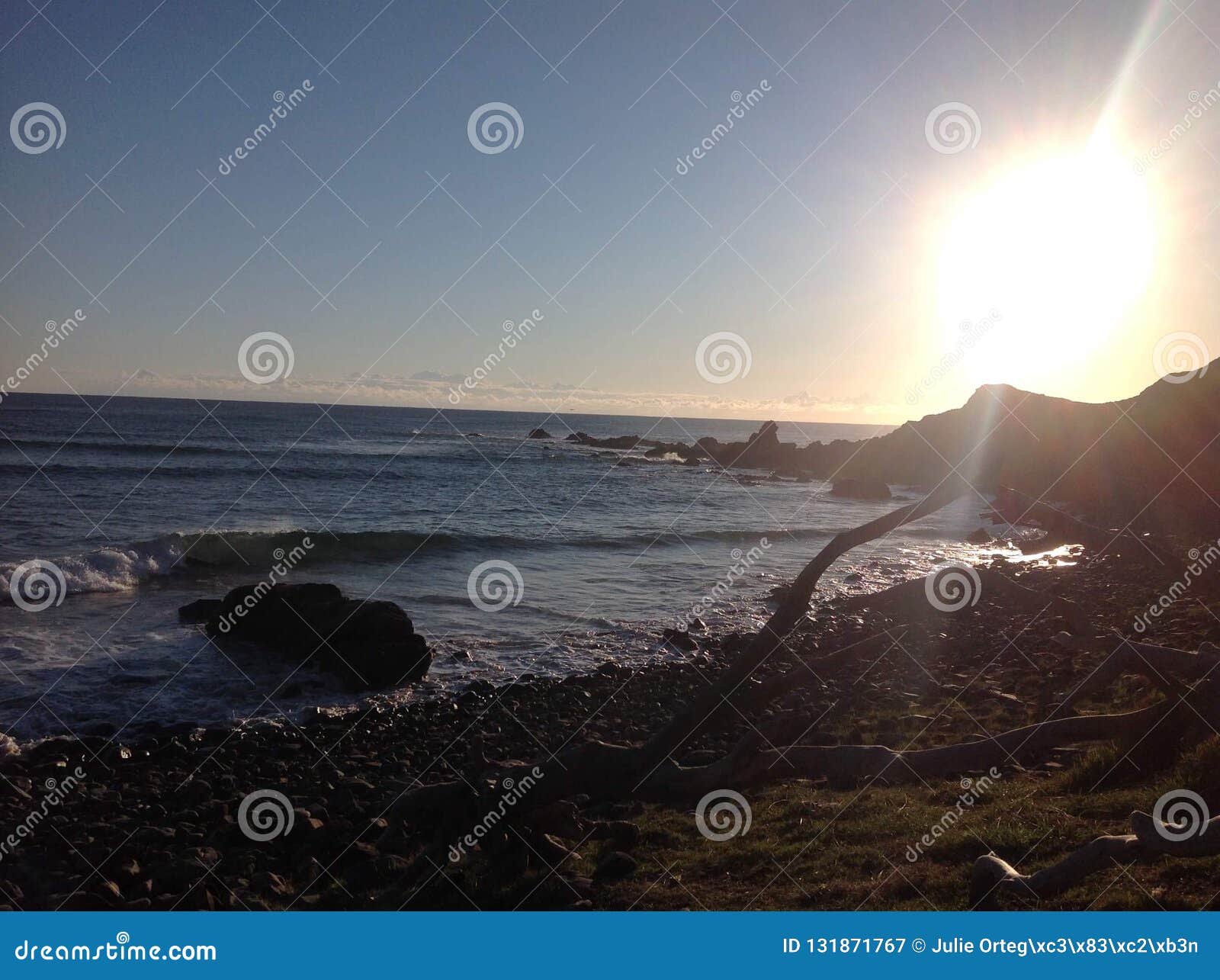Sun by the sea stock image. Image of queensland, byron - 131871767