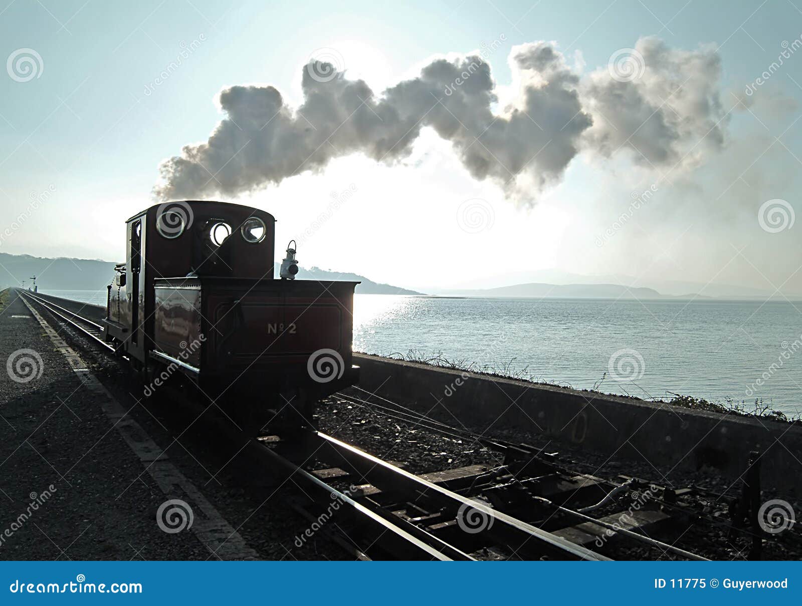 Sun sea steam shadow stock image. Image of porthmadog, preserved - 11775