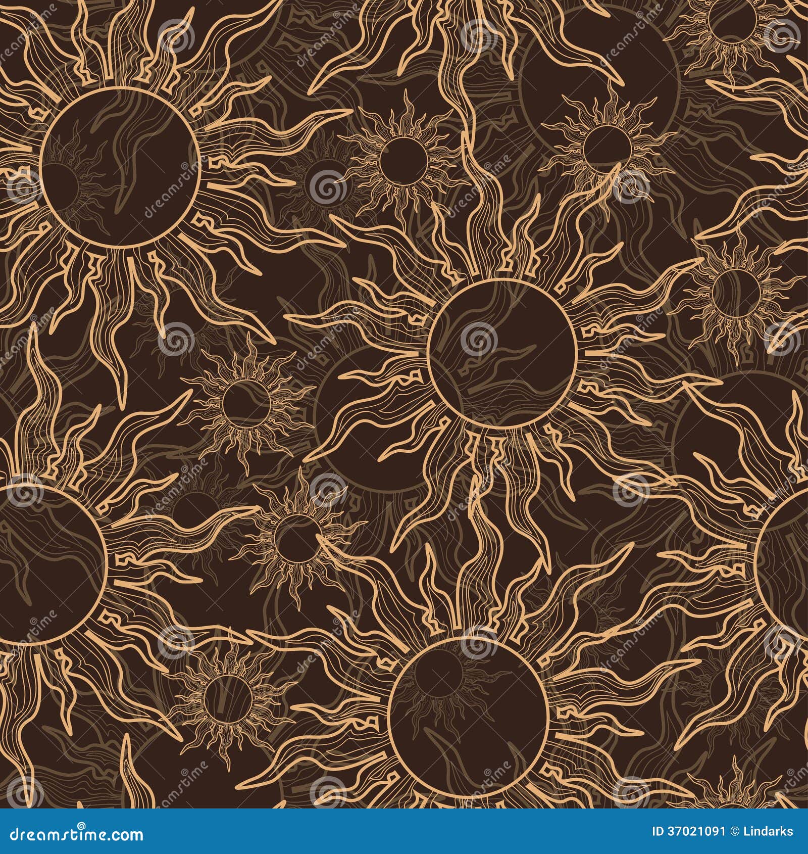 Sun Seamless Pattern stock vector. Illustration of artwork - 37021091