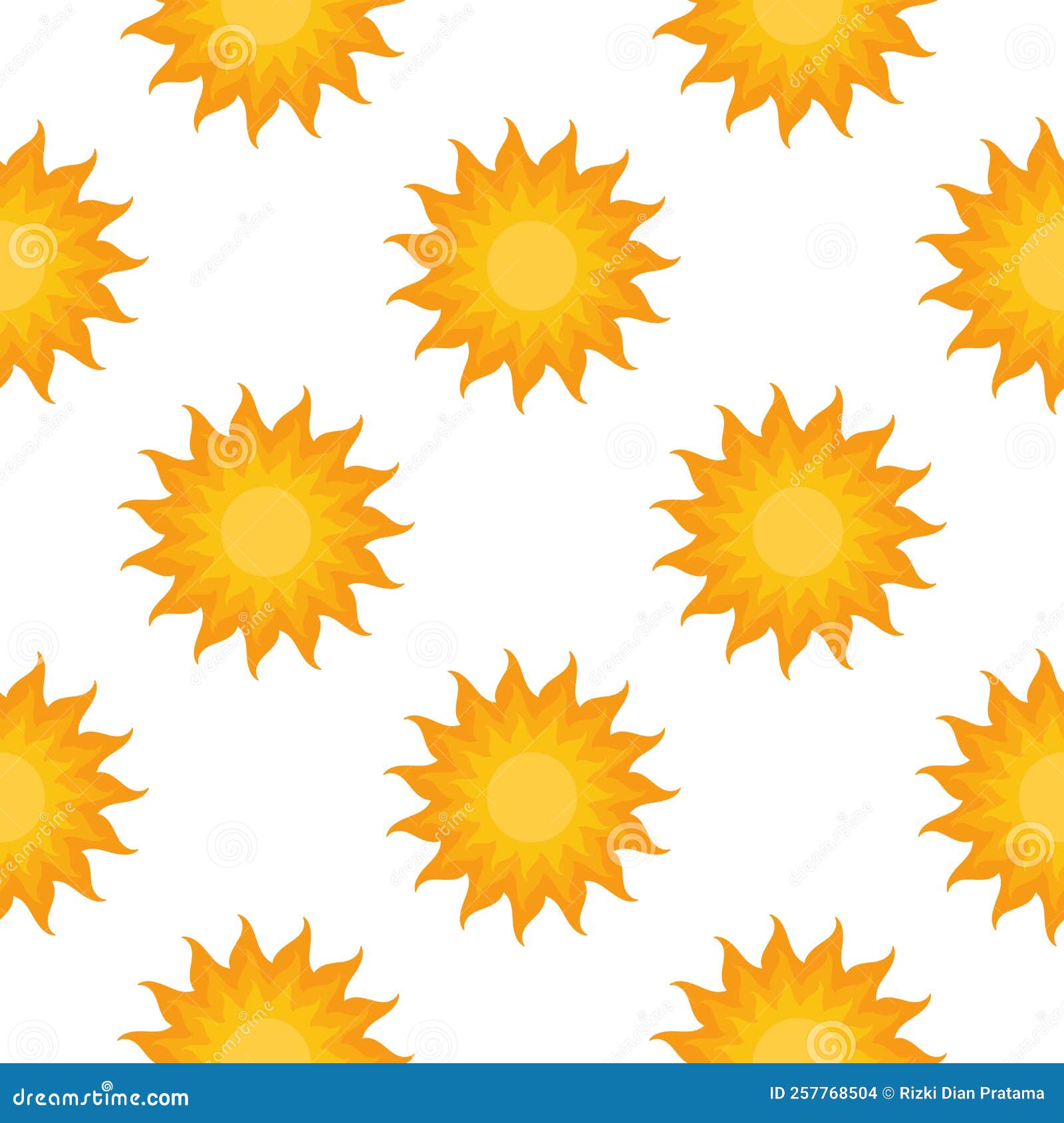 Sun Seamless Pattern on White Background Stock Vector - Illustration of ...