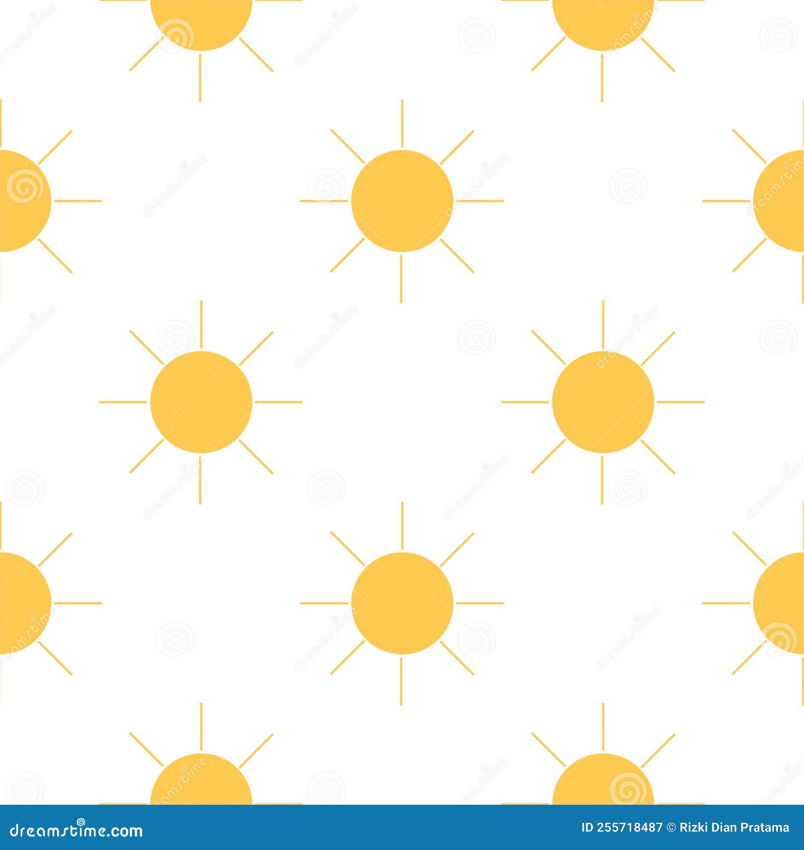 Sun Seamless Pattern on White Background Stock Vector - Illustration of ...
