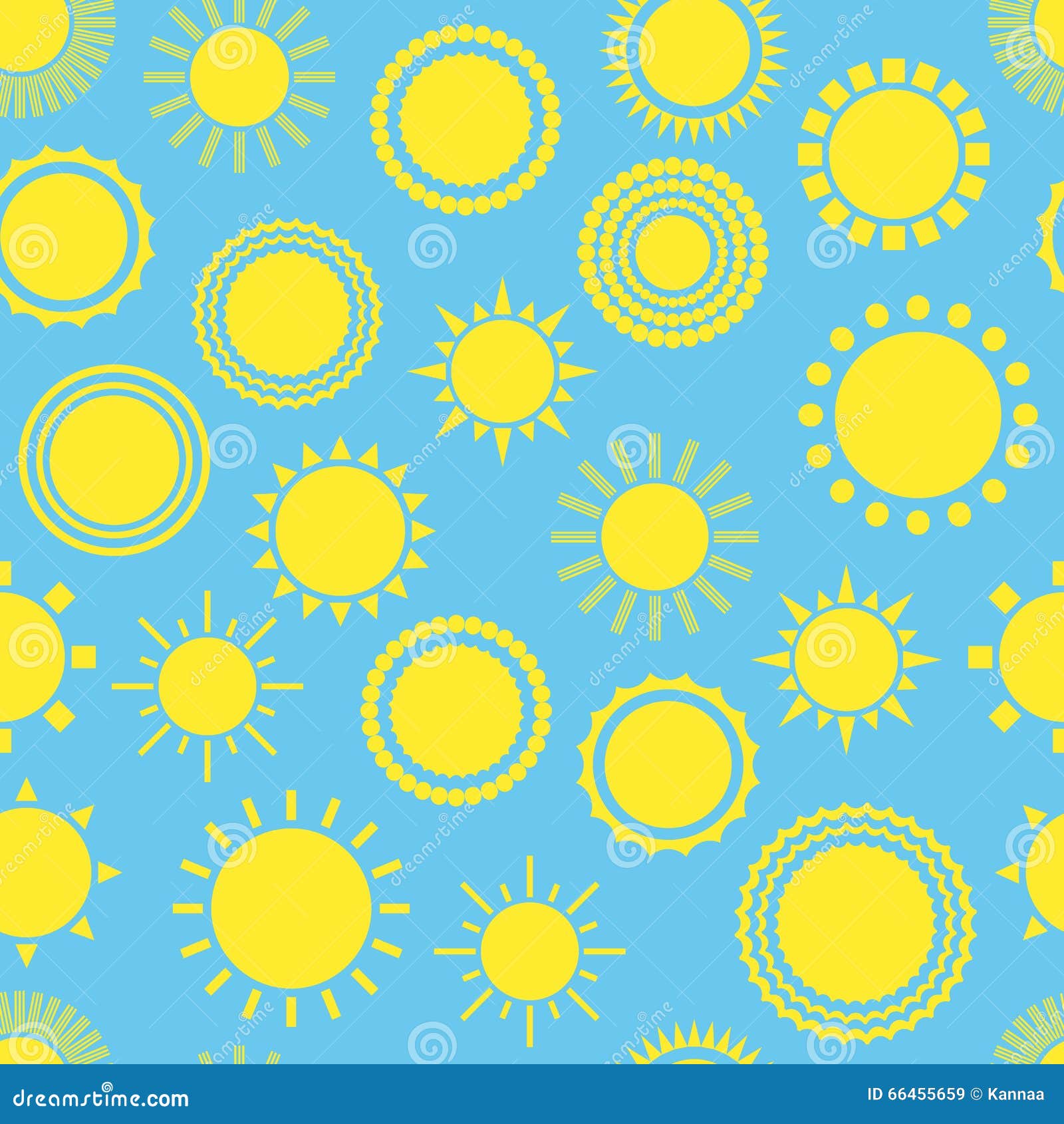 Sun Seamless Vector Pattern Stock Vector - Illustration of season, beam ...