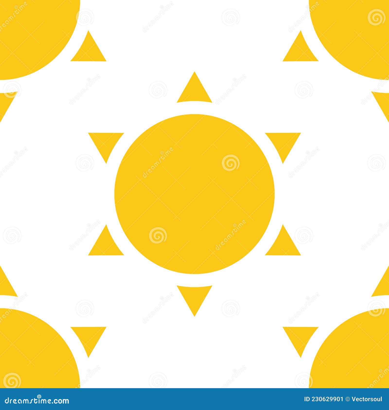 Sun Seamlessly Repeatable Pattern, Backdrop, Background Stock Vector ...