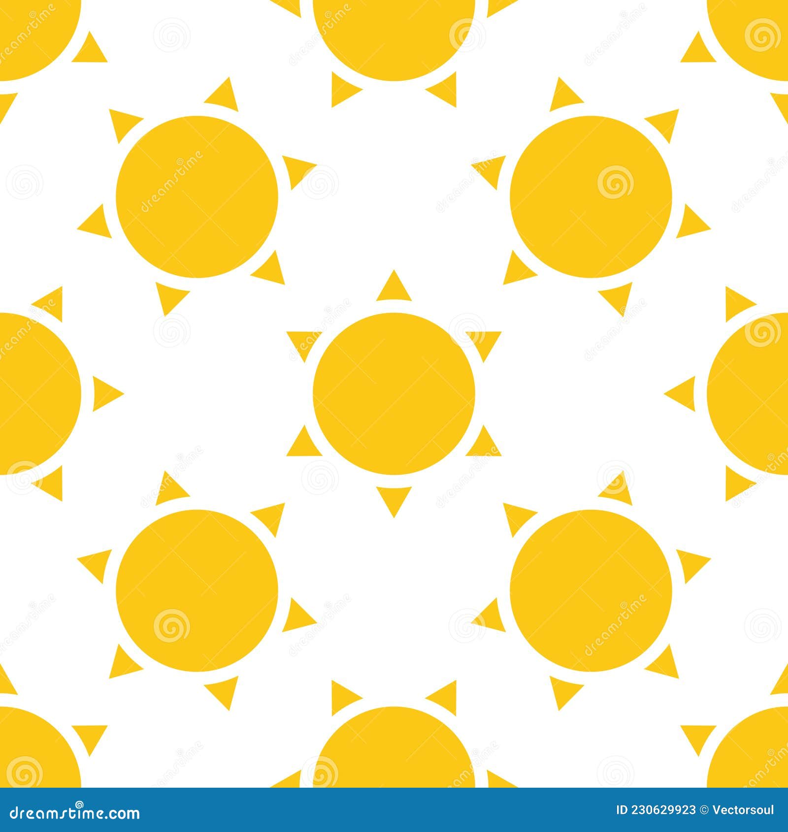 Sun Seamlessly Repeatable Pattern, Backdrop, Background Stock Vector ...