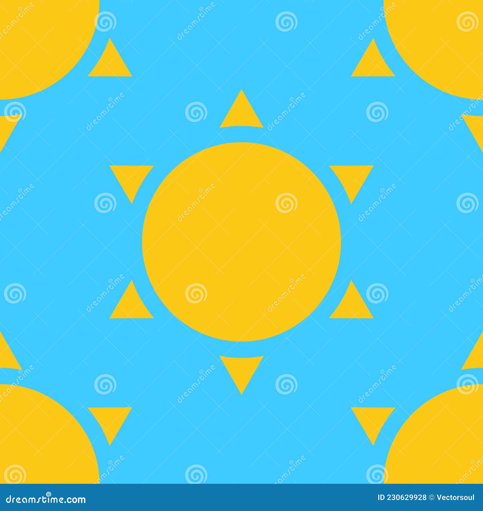 Sun Seamlessly Repeatable Pattern, Backdrop, Background Stock Vector ...