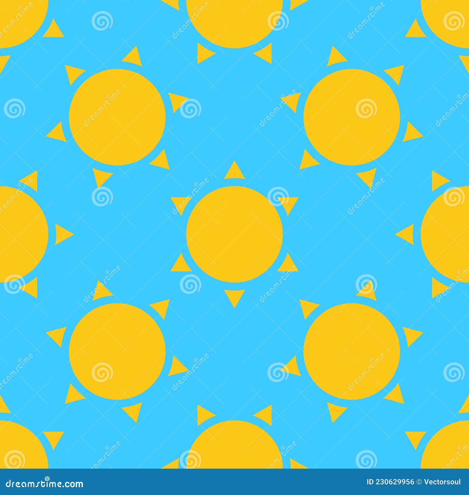 Sun Seamlessly Repeatable Pattern, Backdrop, Background Stock Vector ...