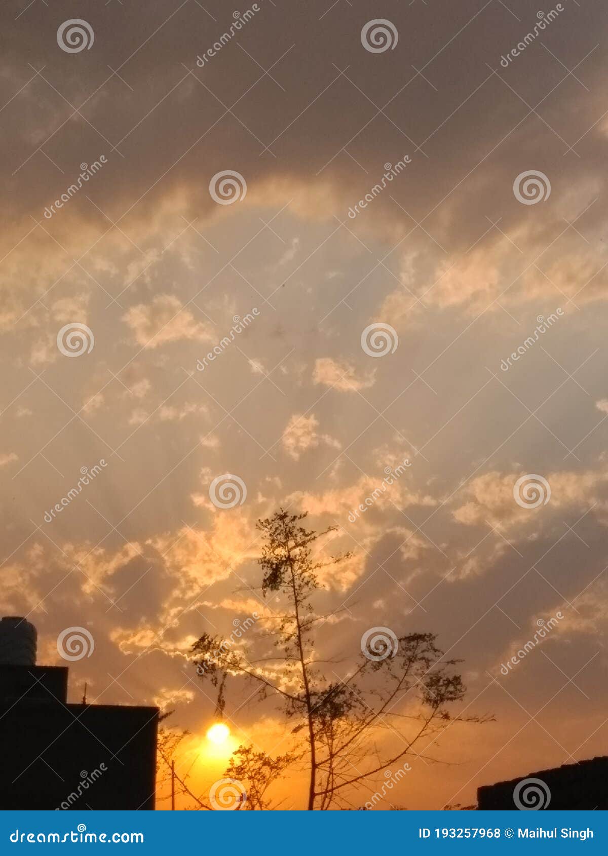 Sun Rising Early Morning Over Charlotte Skyline Seen From Airplane ...