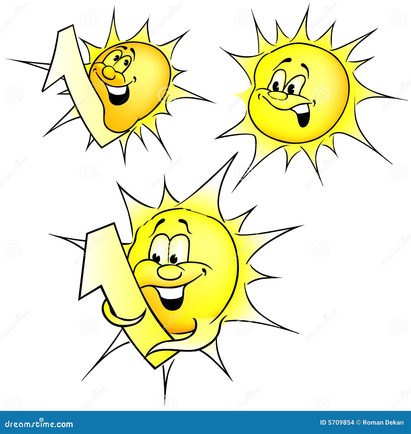 Sun set stock vector. Illustration of cartoons, clip, light - 5709854