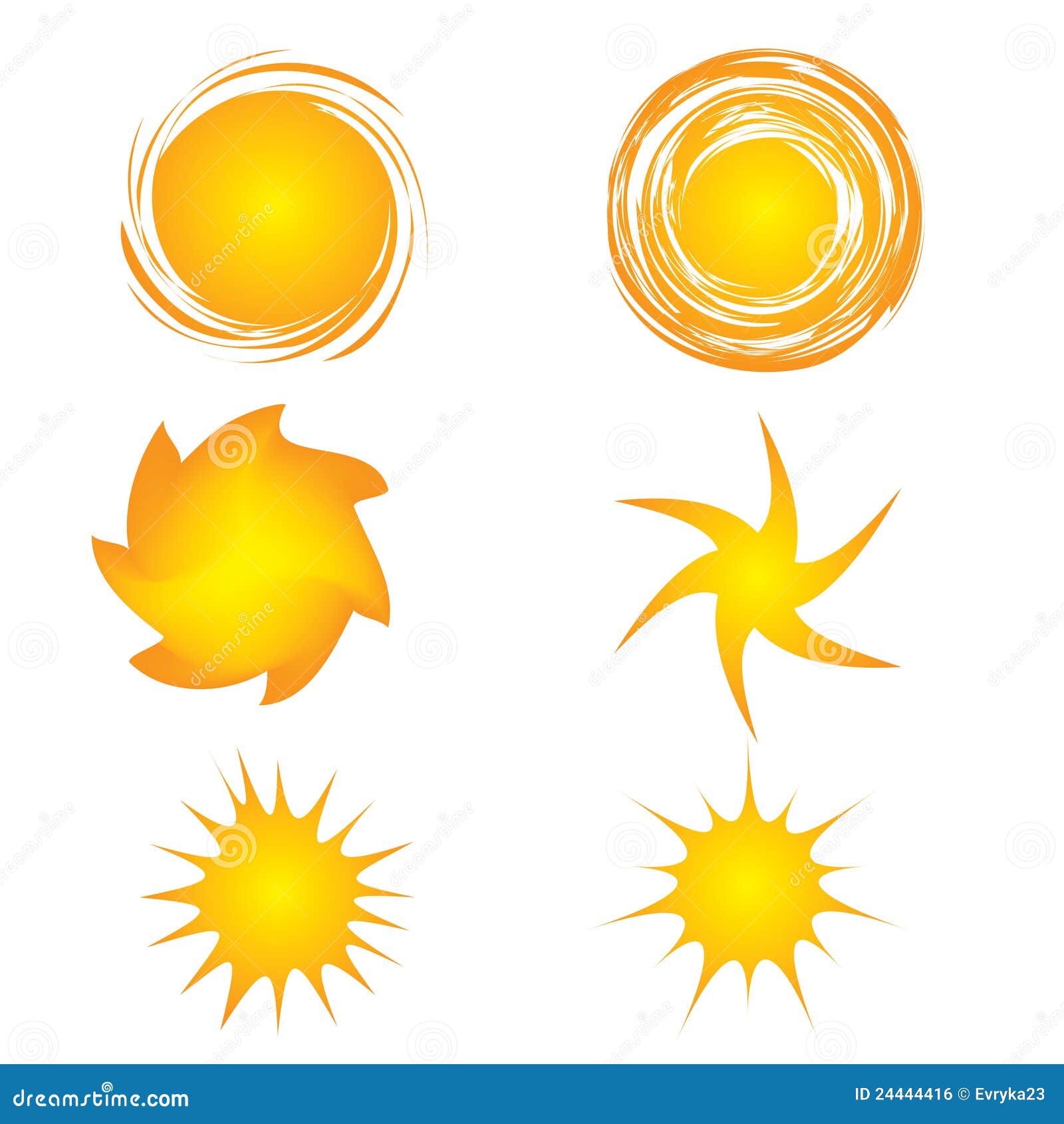 Sun set design elements stock vector. Illustration of isolated - 24444416