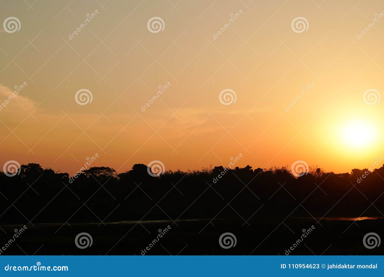 Sun Set at Evening Sun at a Side Stock Image - Image of beautiful ...