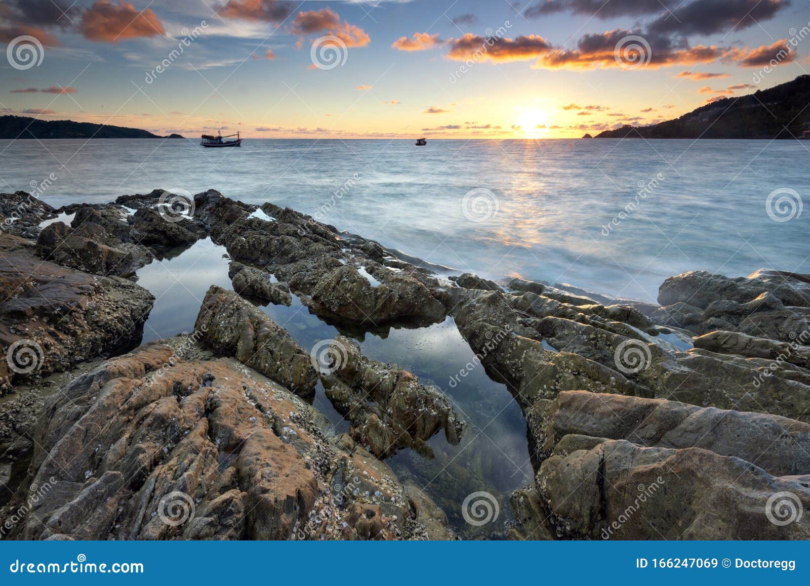 Sunset at Kalim Beach, Phuket, Thailand Stock Image - Image of dawn ...