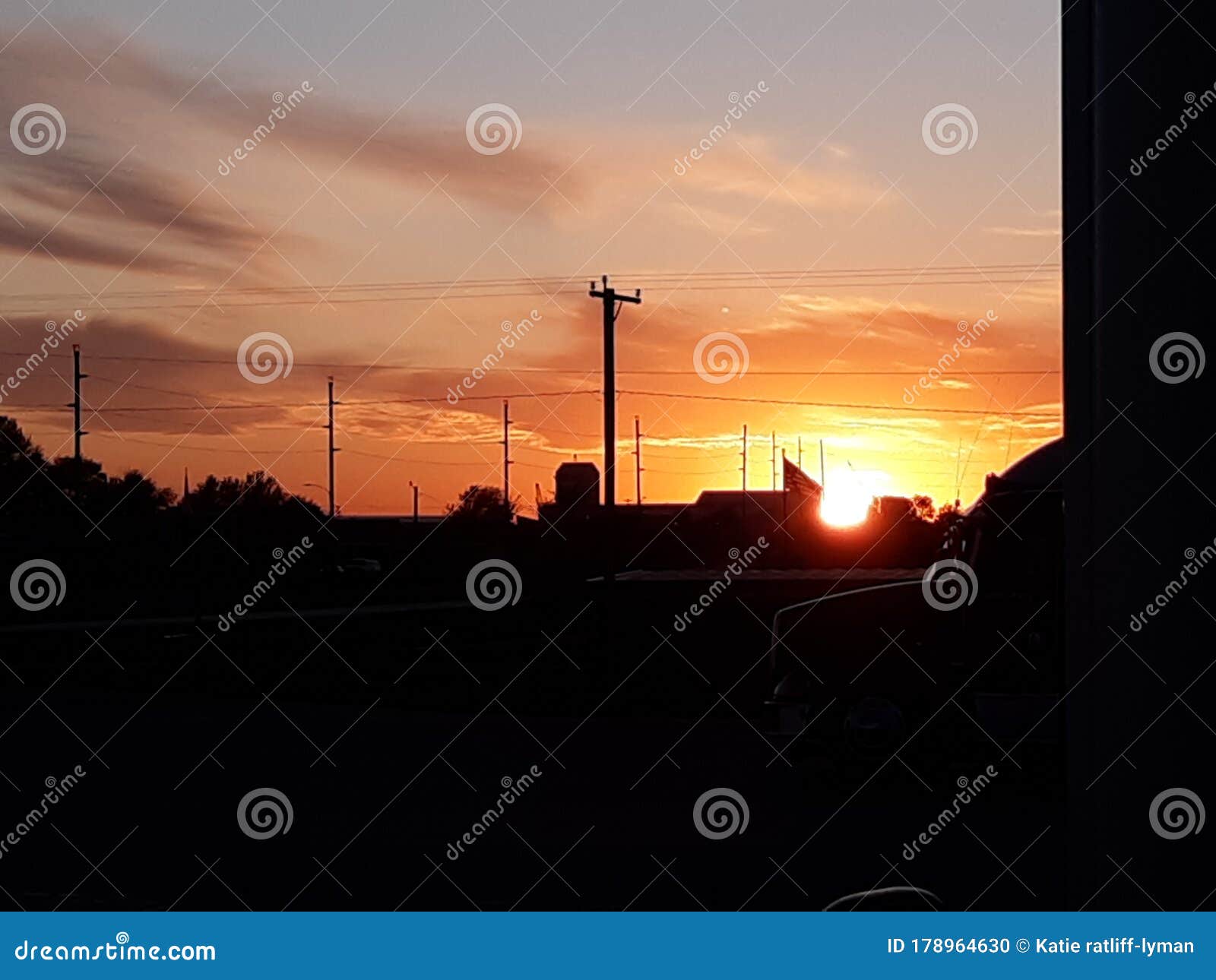 Sun Set Outside of Work on a Beautiful Night Stock Photo - Image of ...