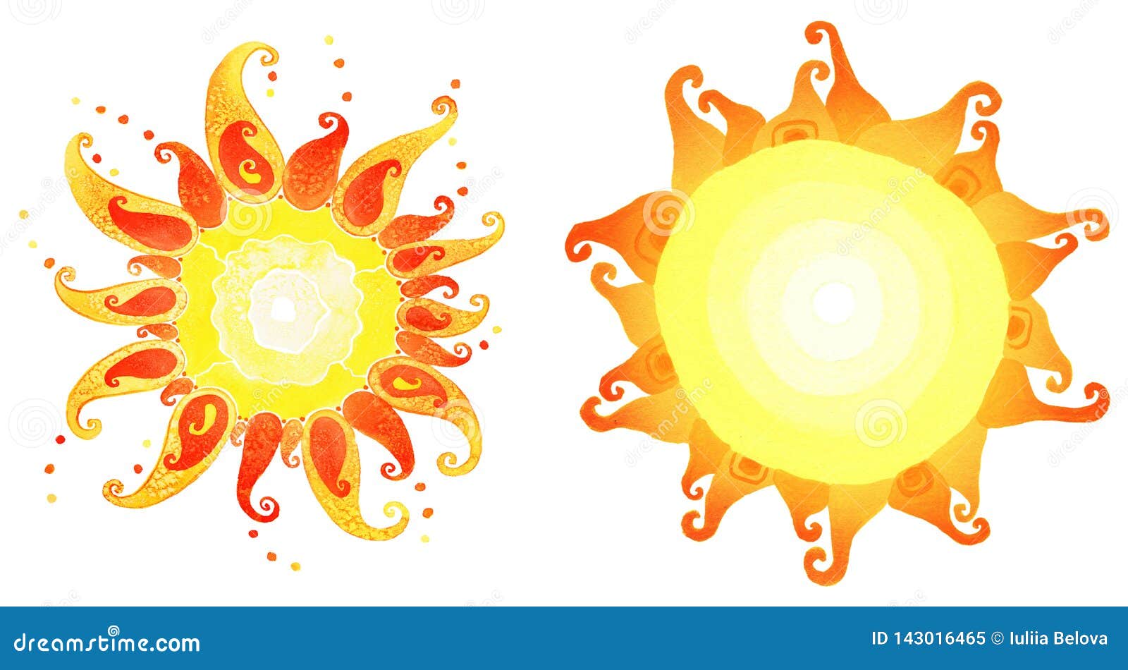 Sun, Set of the Two Sun Disk Stock Illustration - Illustration of ...