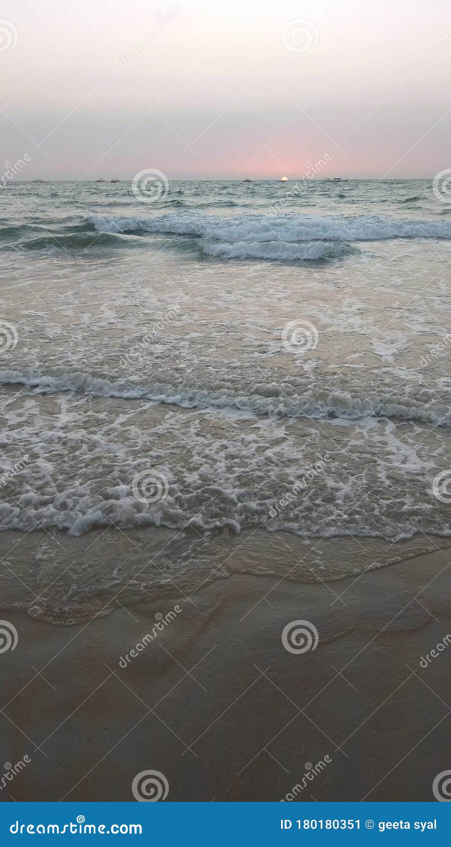 Sun Set View in Beach Looking Great Stock Image - Image of beach, view ...